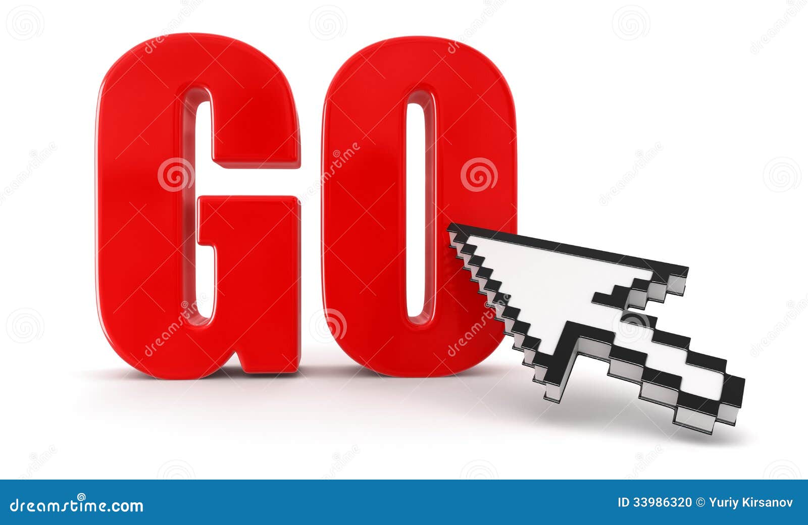 GO and Cursor (clipping Path Included) Stock Illustration ...