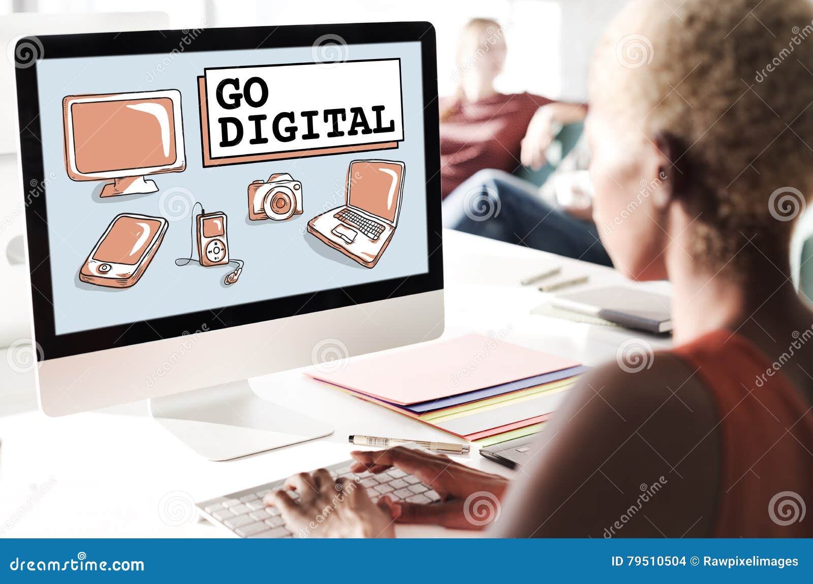 Go Digital Electronics Technology Concept Stock Photo - Image of ...