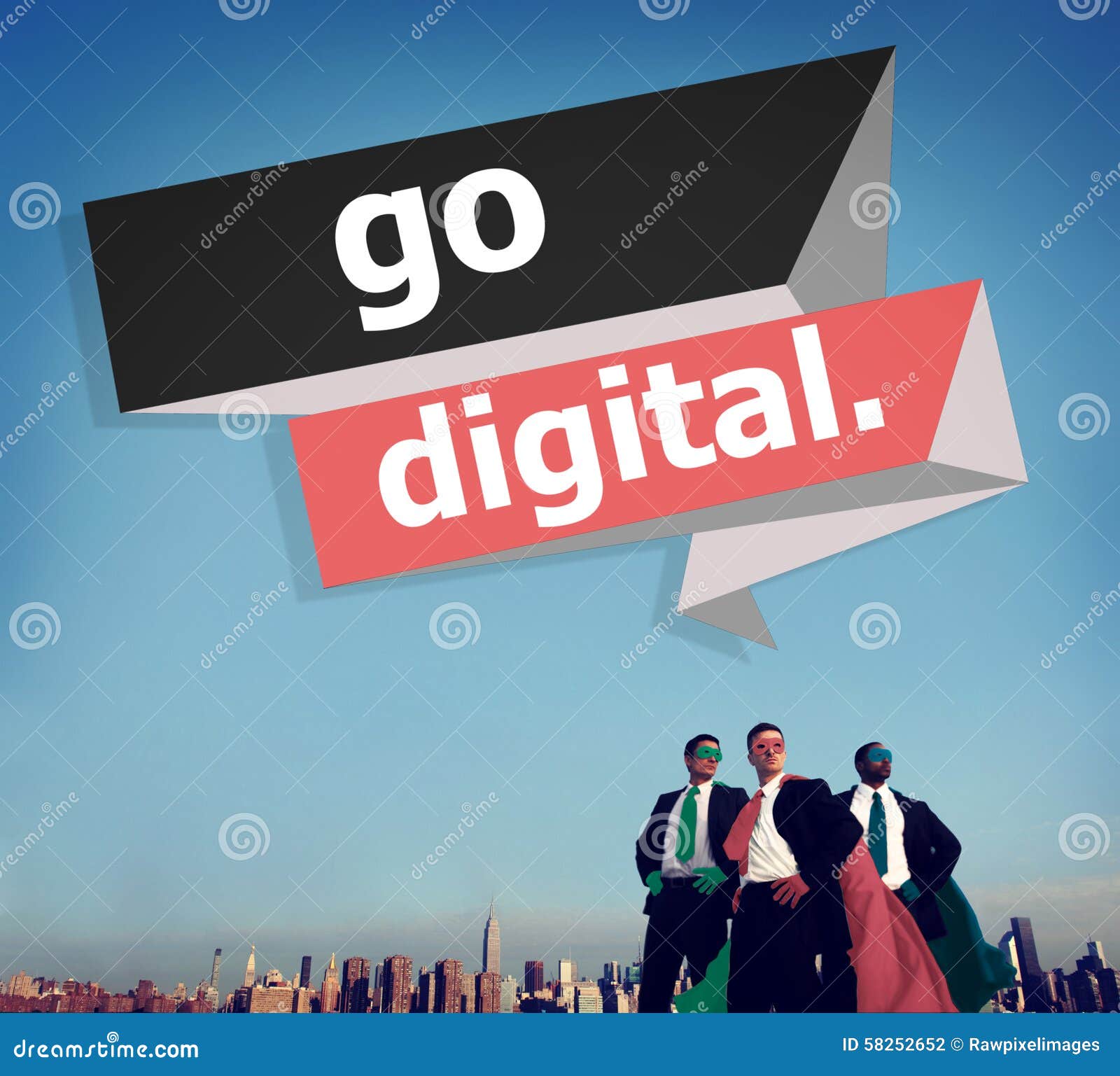 Go Digital Modern Latest Technology Upgrade Concept Stock Photo - Image ...
