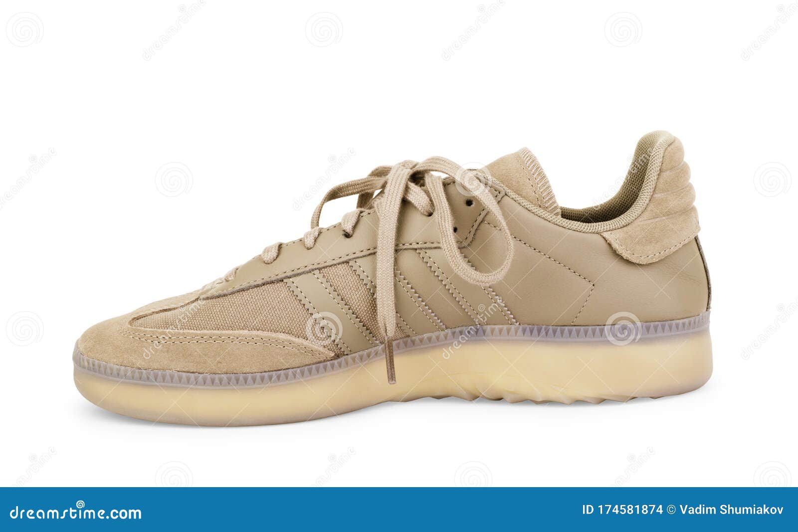 Go Empty Shoes on an Isolated White Background Stock Photo - Image of ...