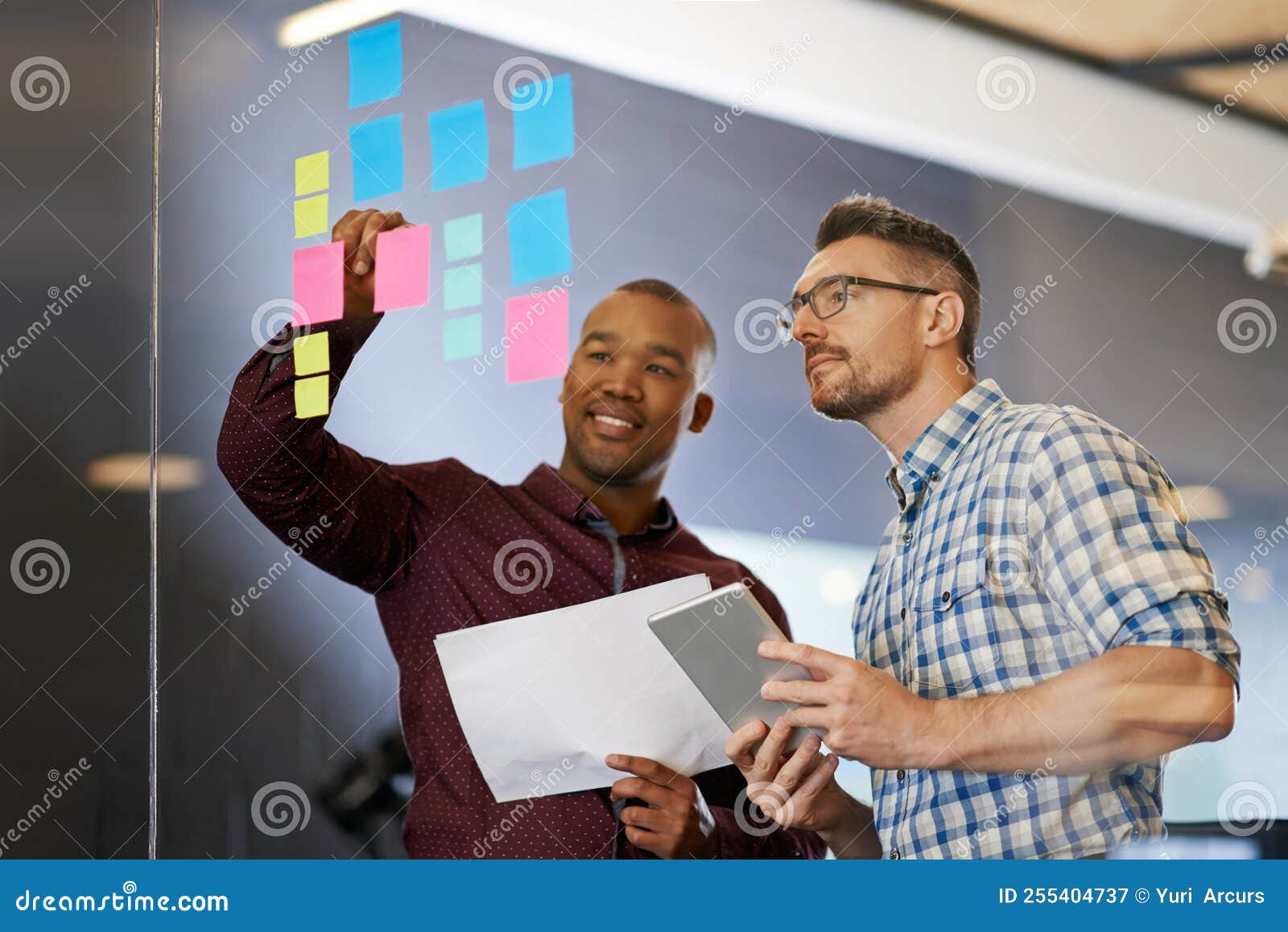 They Go through Everything Together To Get it Perfect. Two Coworkers ...