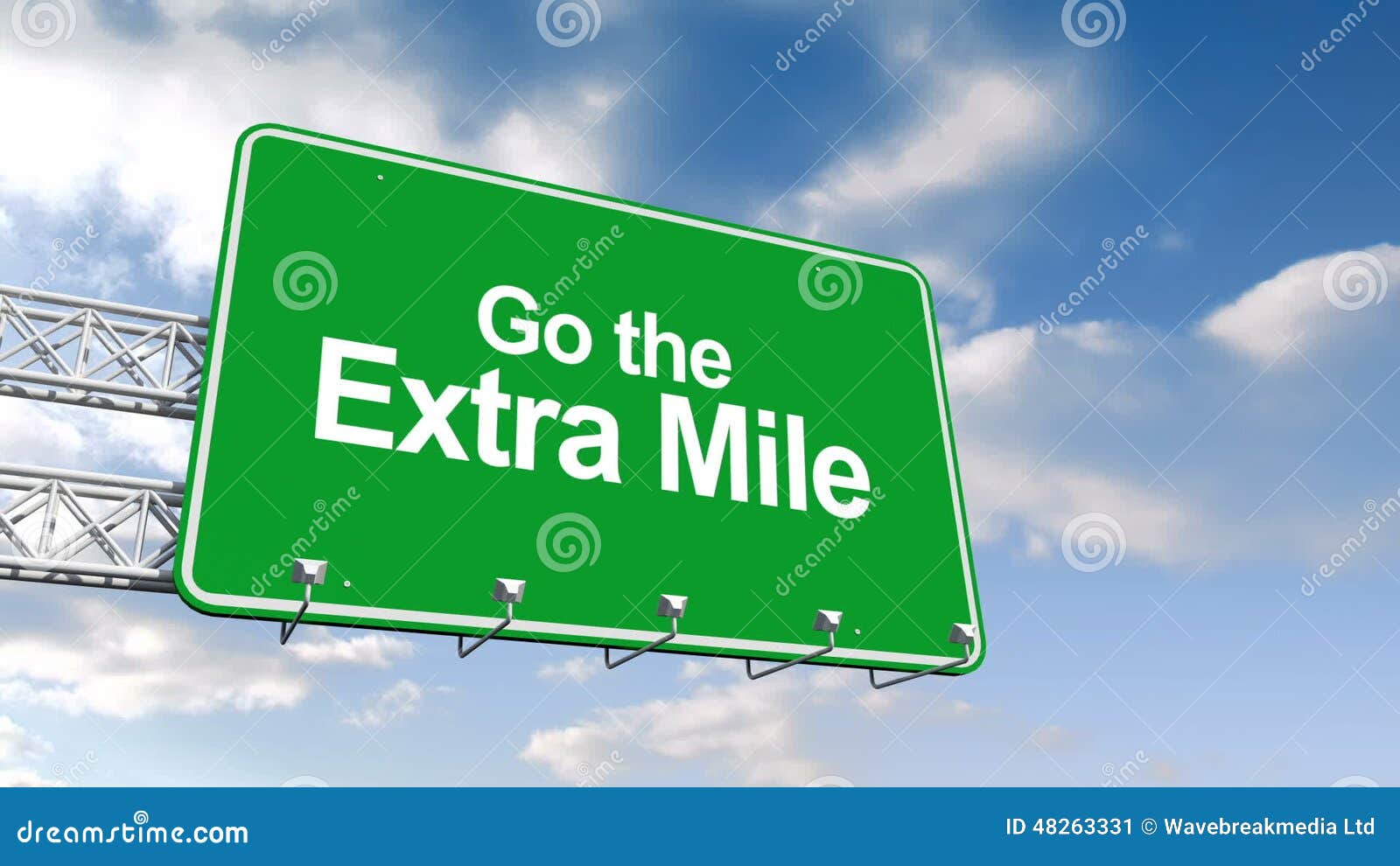 Go the Extra Mile Sign Against Blue Sky Stock Video - Video of clouds ...