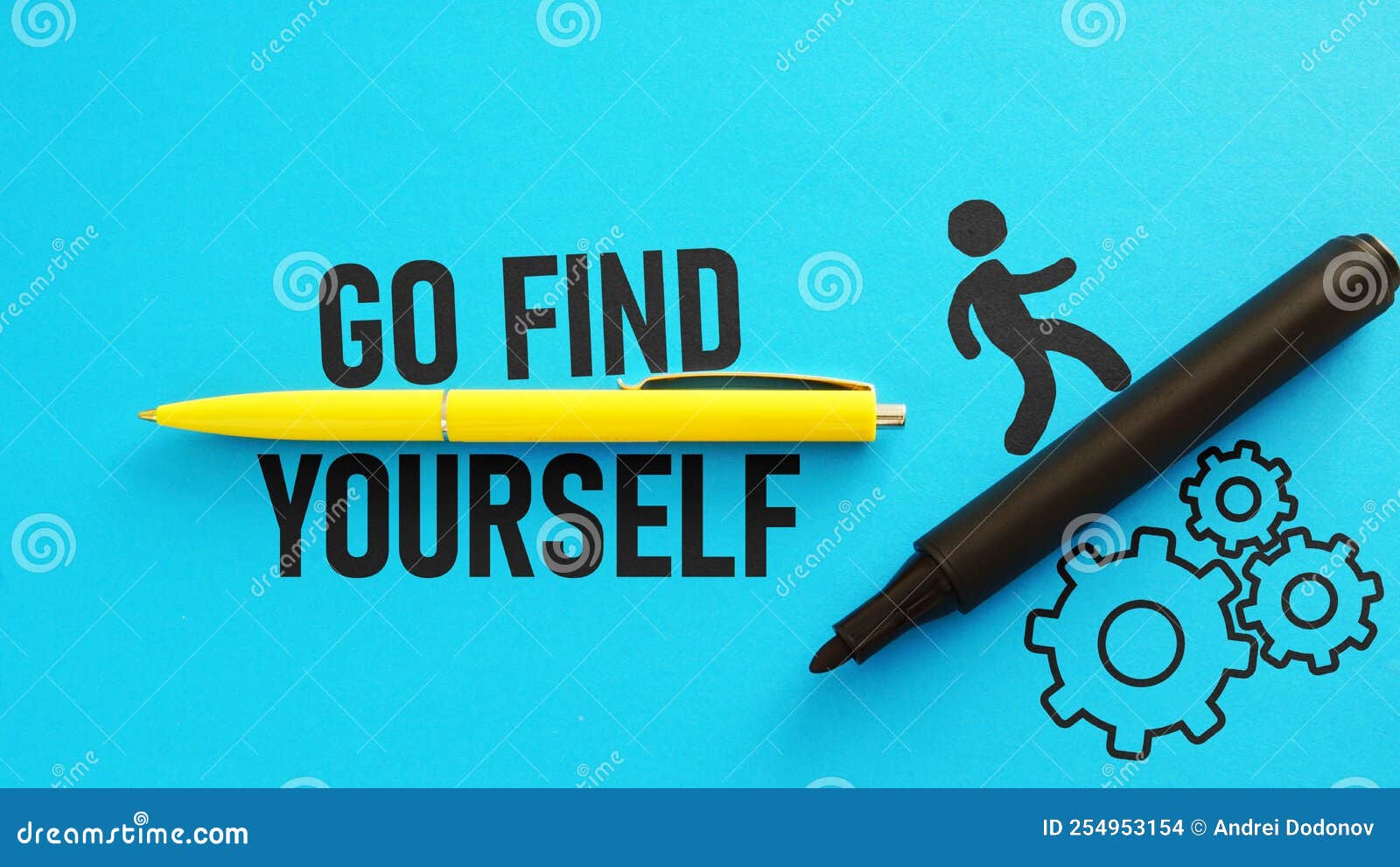 Go Find Yourself is Shown Using the Text Stock Photo - Image of ...