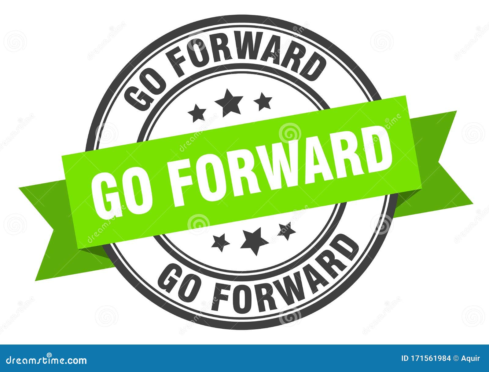 Go Forward Label. Go Forward Round Band Sign Stock Vector ...