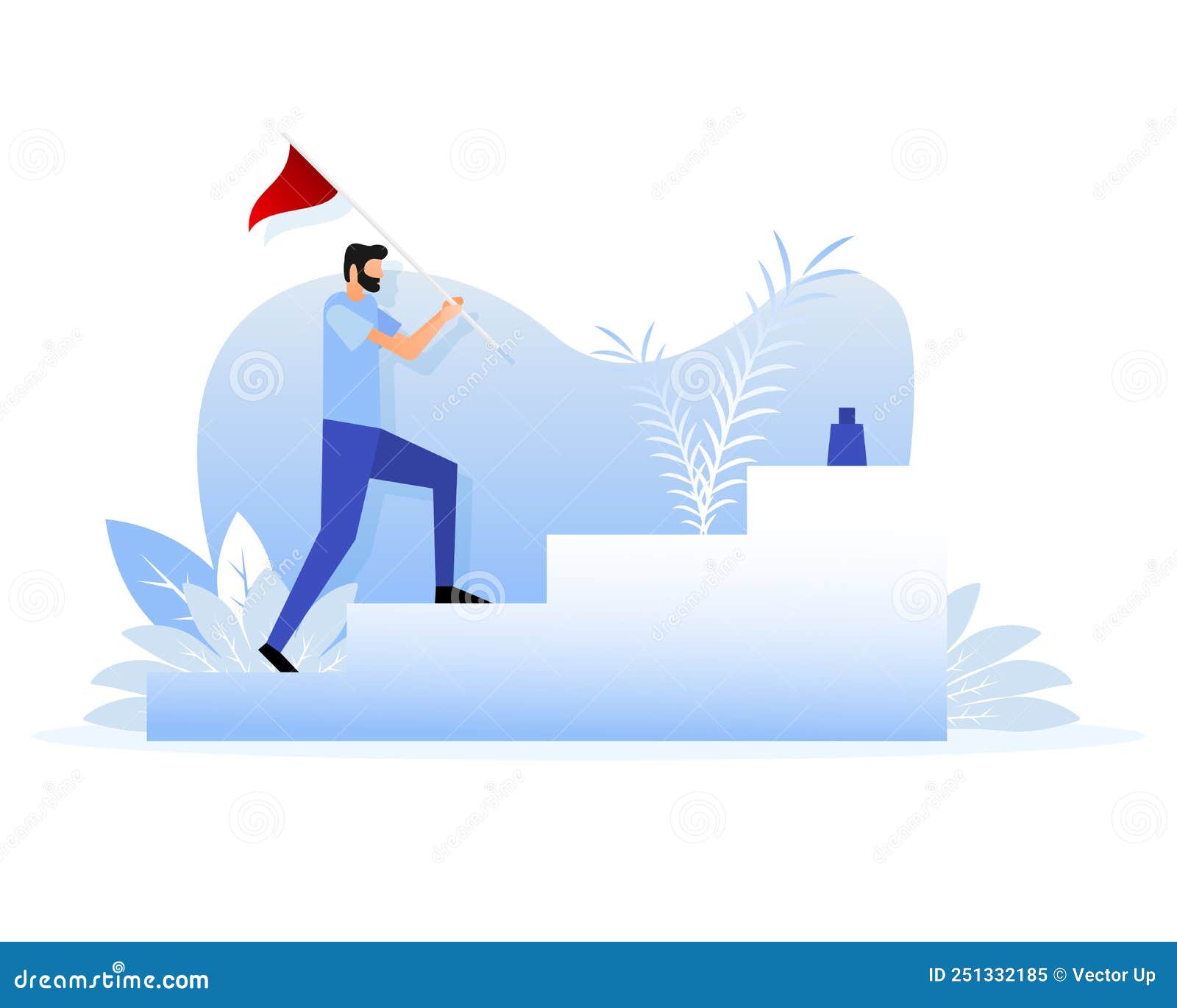 Go Forward People. Flat Design Stock Vector - Illustration of corporate ...