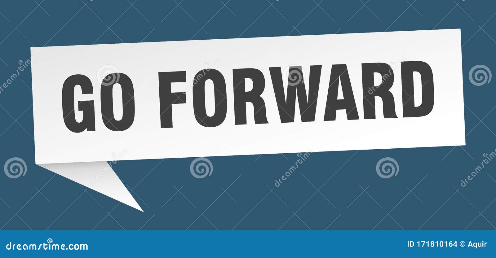 Go Forward Speech Bubble. Go Forward Ribbon Sign Stock Vector ...