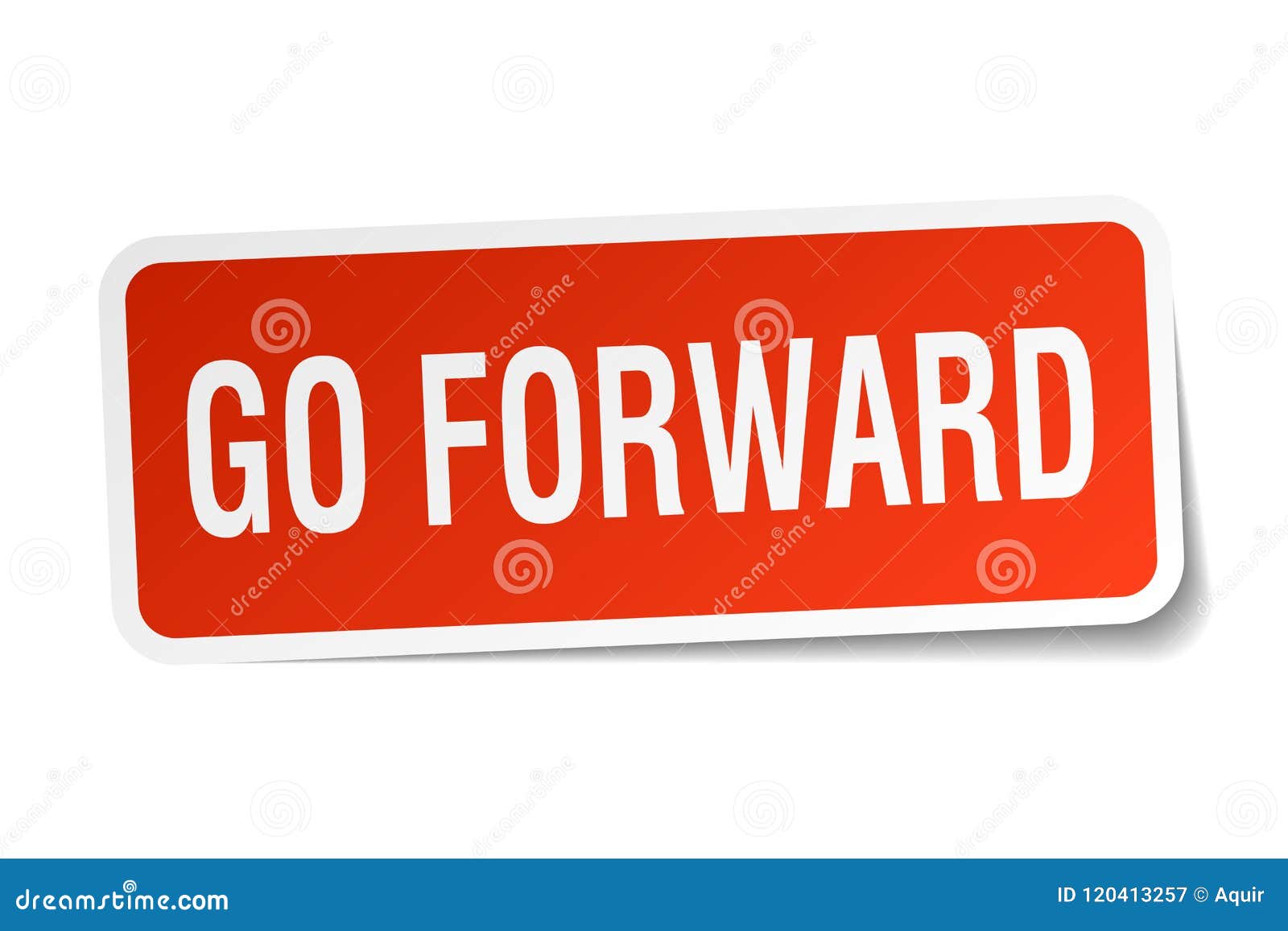 Go forward sticker stock vector. Illustration of label - 120413257