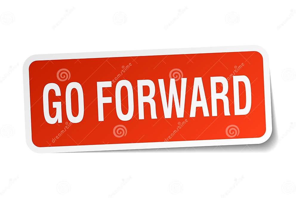 Go forward sticker stock vector. Illustration of label - 120413257