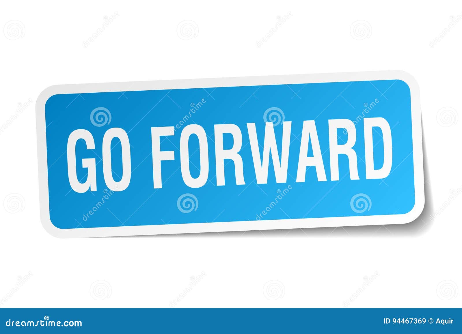 Go forward square sticker stock vector. Illustration of square - 94467369
