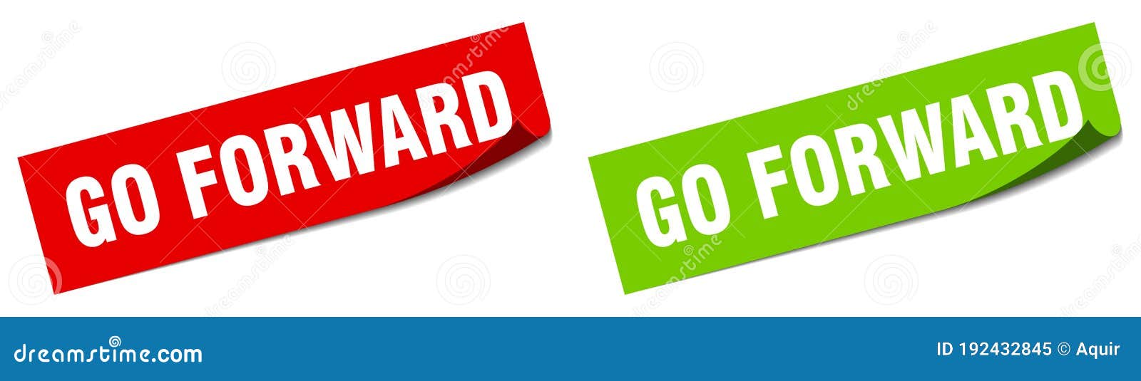 Go Forward Sticker. Go Forward Sign Set Stock Vector - Illustration of ...