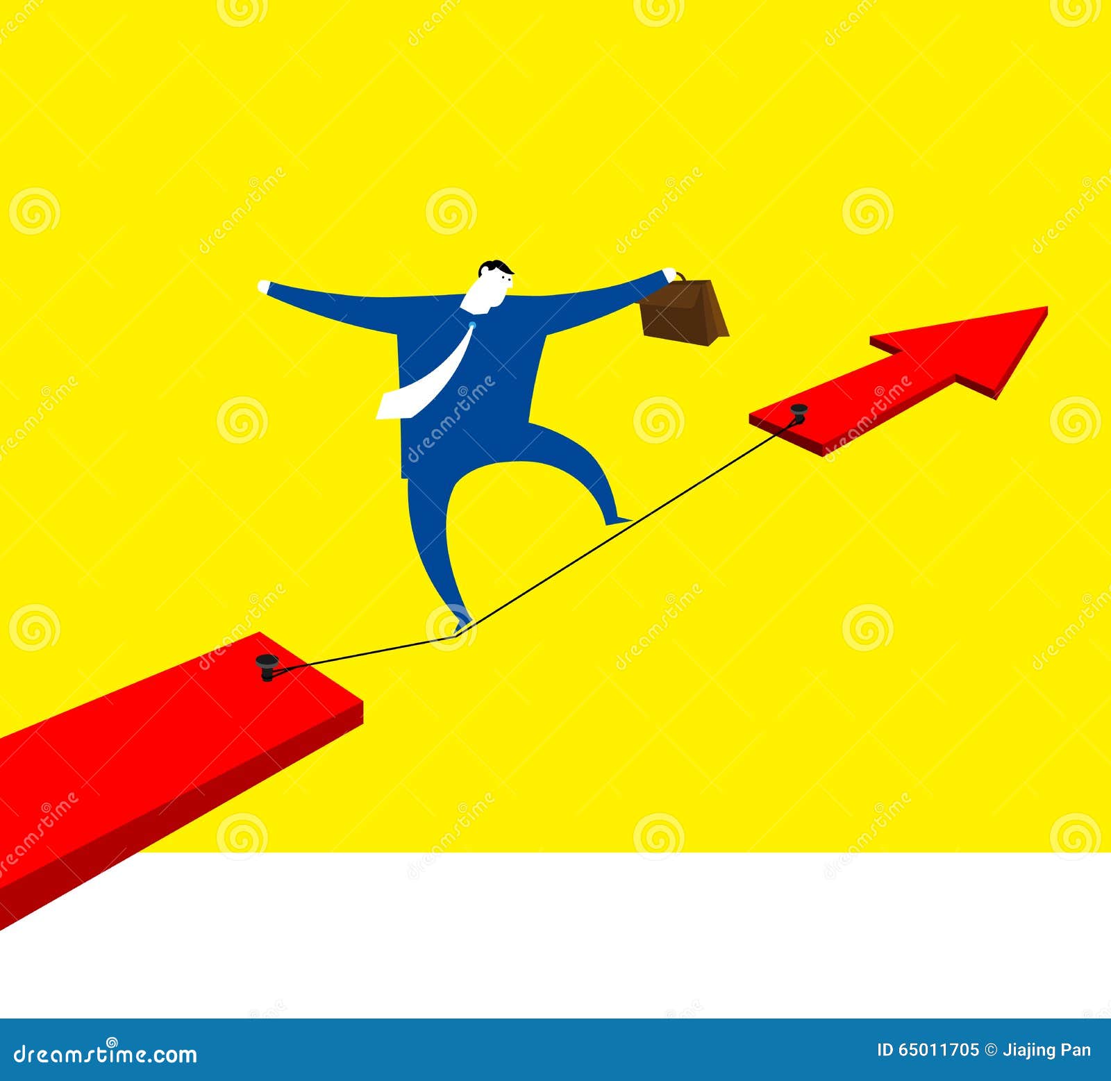 Go Forward To Success with Risk. Stock Illustration - Illustration of ...