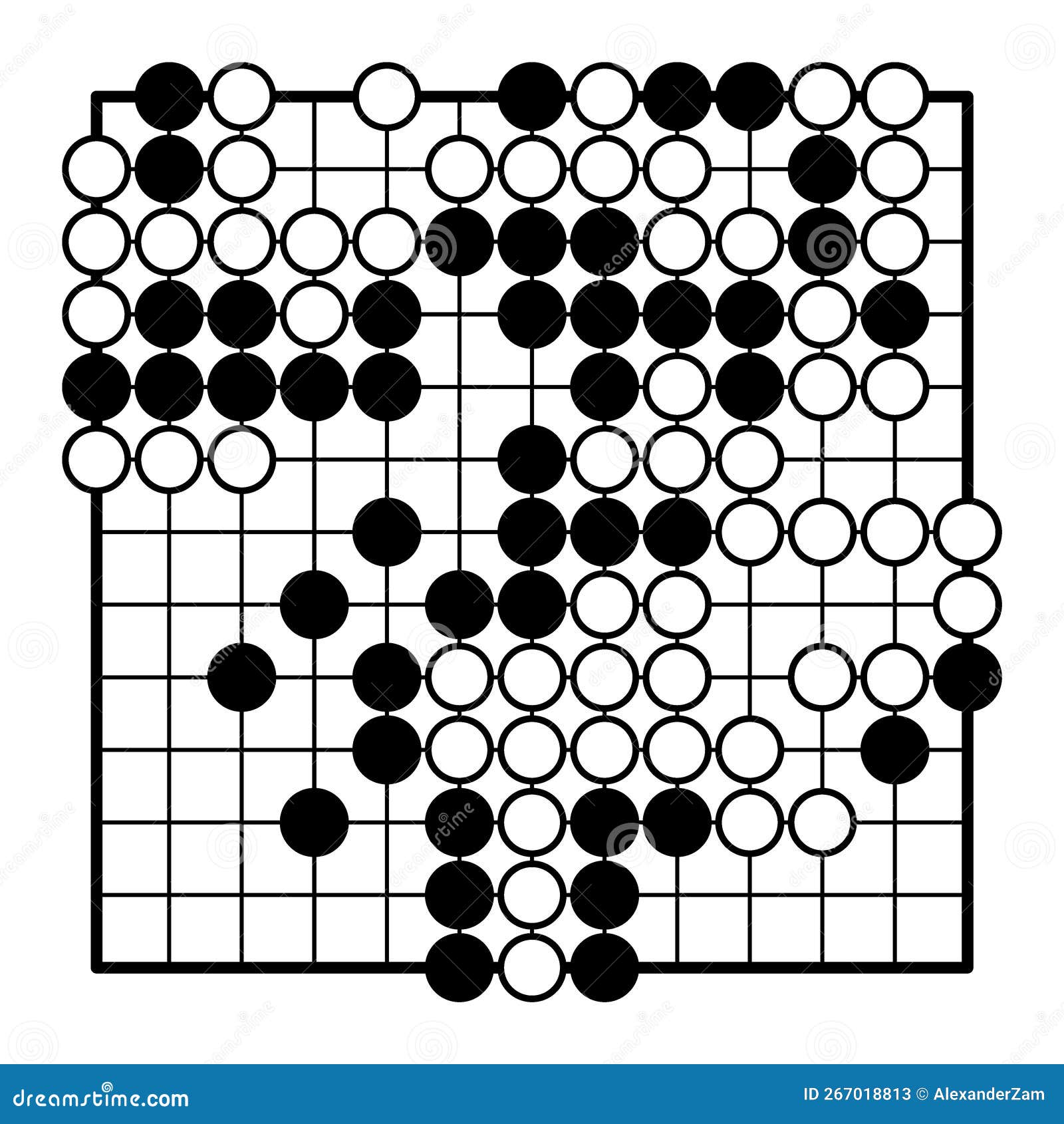 Go Game Contour Illustration Stock Vector - Illustration of design ...