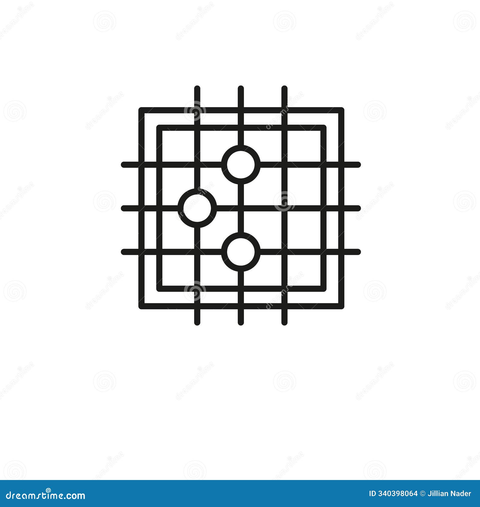 Go Game Icon Flat Line Symbol Set Stock Vector - Illustration of icon ...