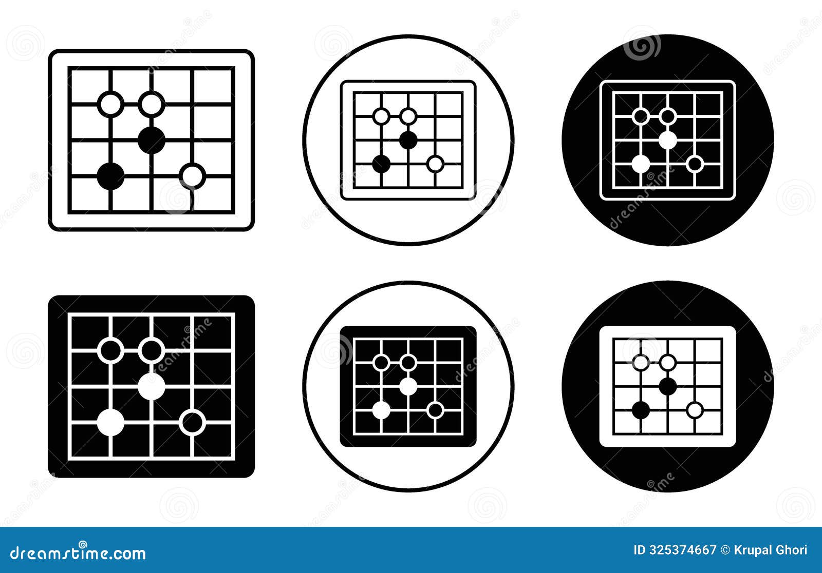Go game icon stock illustration. Illustration of strategy - 325374667