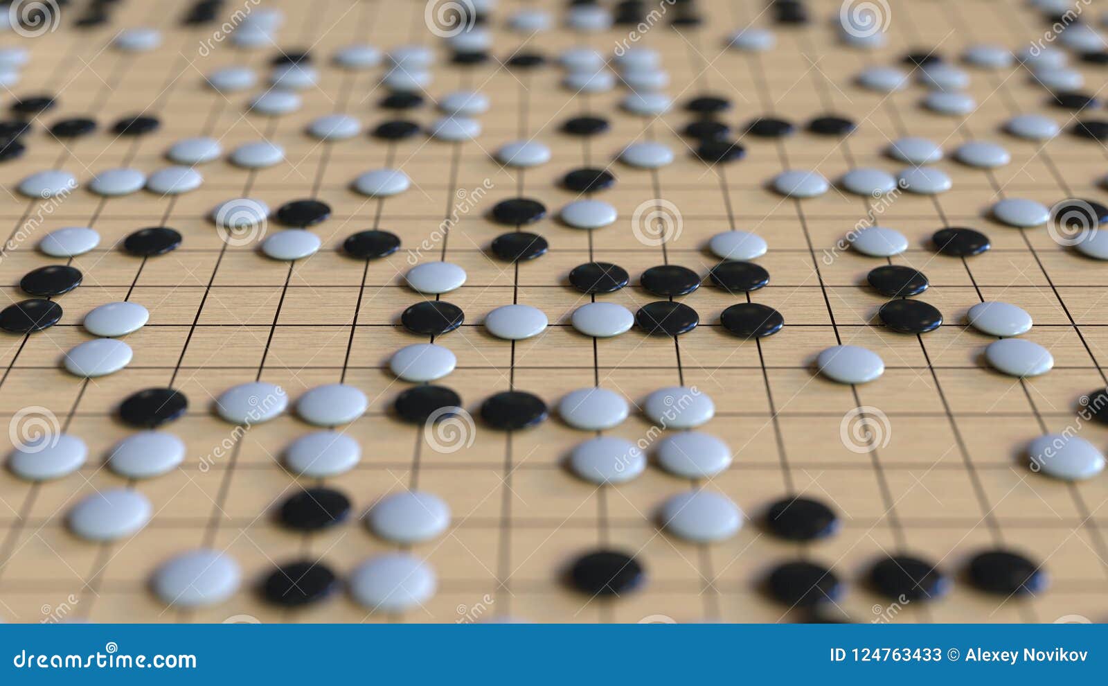 Go Game. Strategy or Tactics Related 3D Rendering Stock Illustration ...