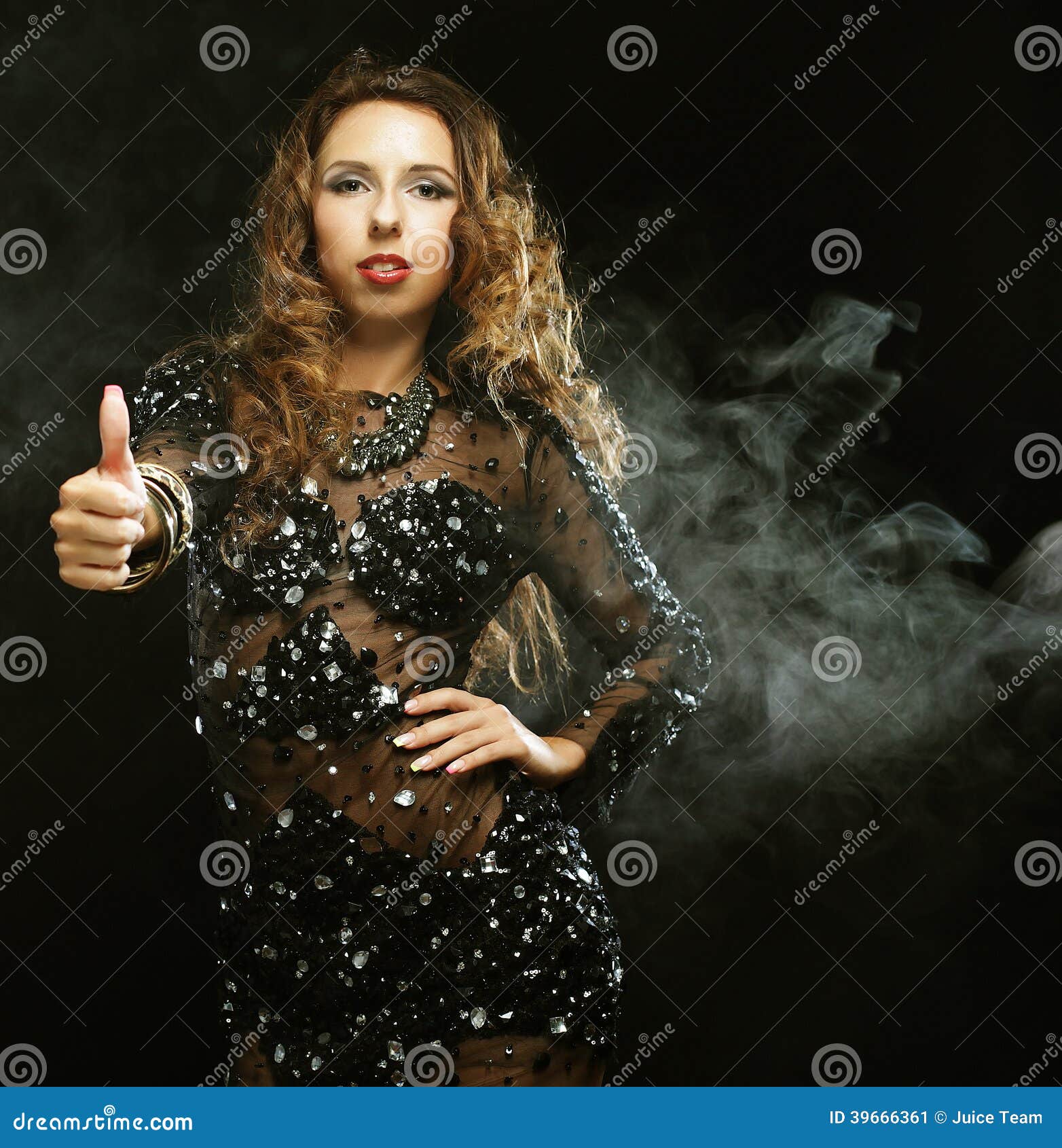 Go-go Dancer in Black Dress Stock Image - Image of dance, bronze: 39666361