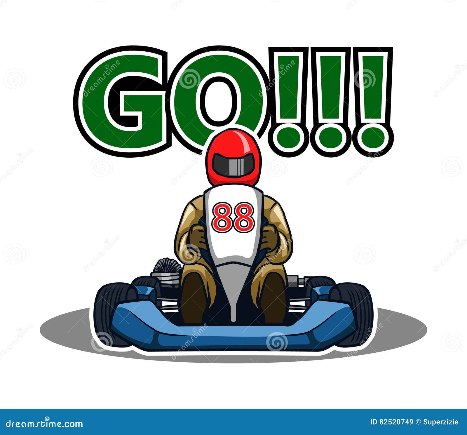 Go Gokart Race stock vector. Illustration of slip, motorsport - 82520749