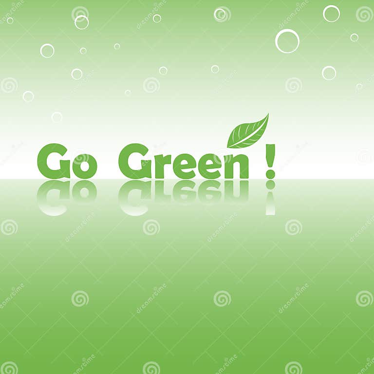 Go green stock vector. Illustration of decorative, greeting - 19349229