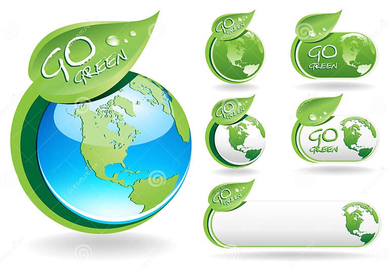 Go Green stock vector. Illustration of text, plant, green - 22767851