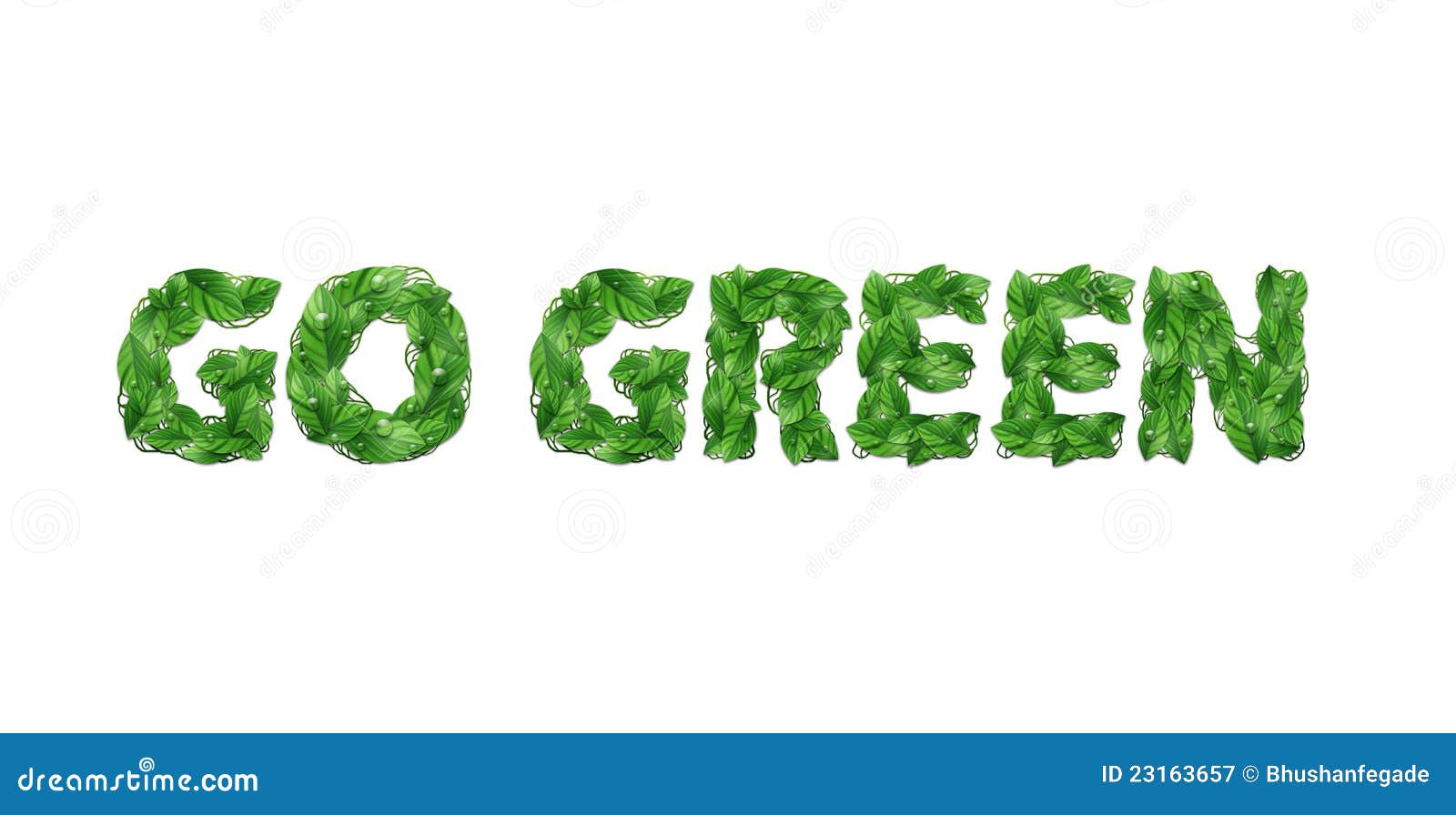 Go green stock illustration. Illustration of green, words - 23163657