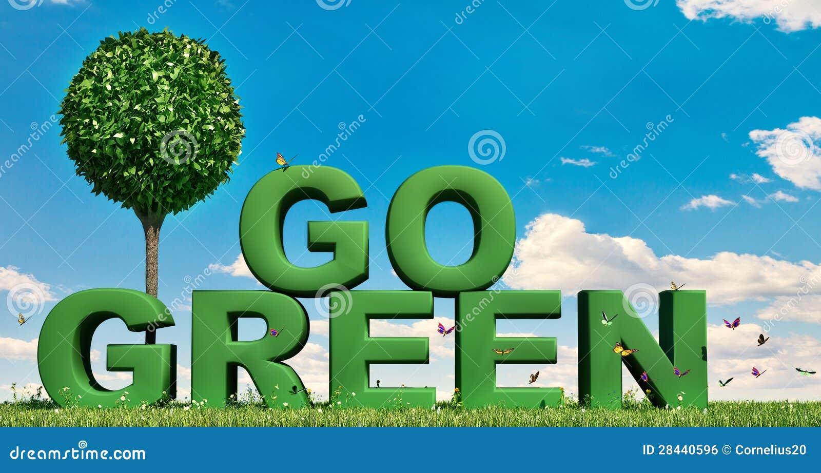 Go green stock illustration. Illustration of flower, nature - 28440596