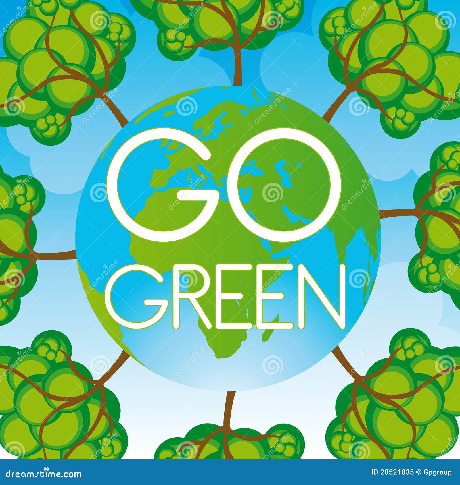 Go green background stock illustration. Illustration of globe - 20521835
