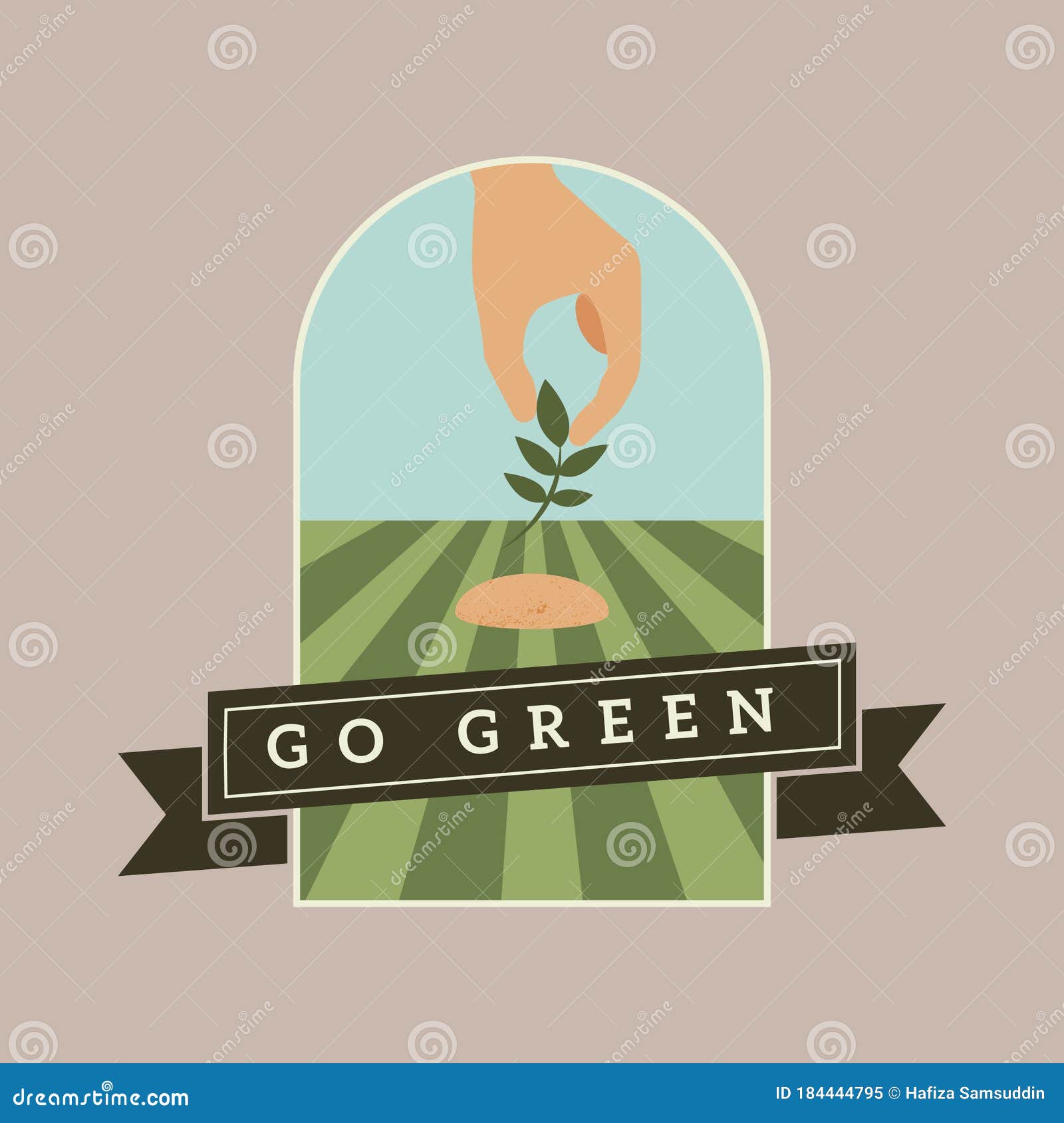 Go Green Banner. Vector Illustration Decorative Background Design Stock ...