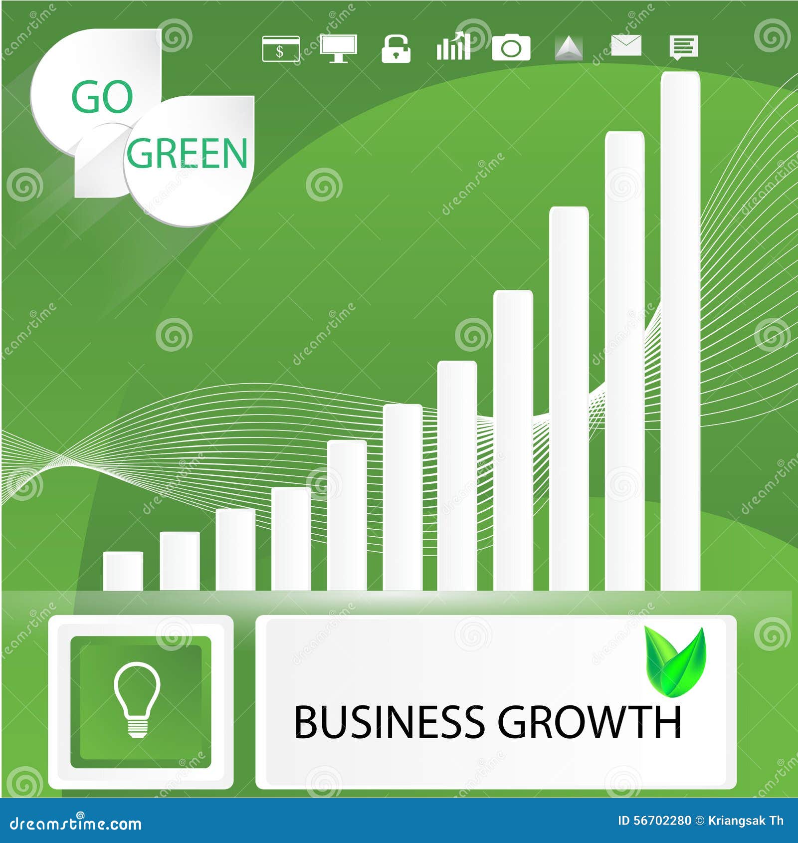 Go Green Business Abstract Infographic Elements Stock Vector ...