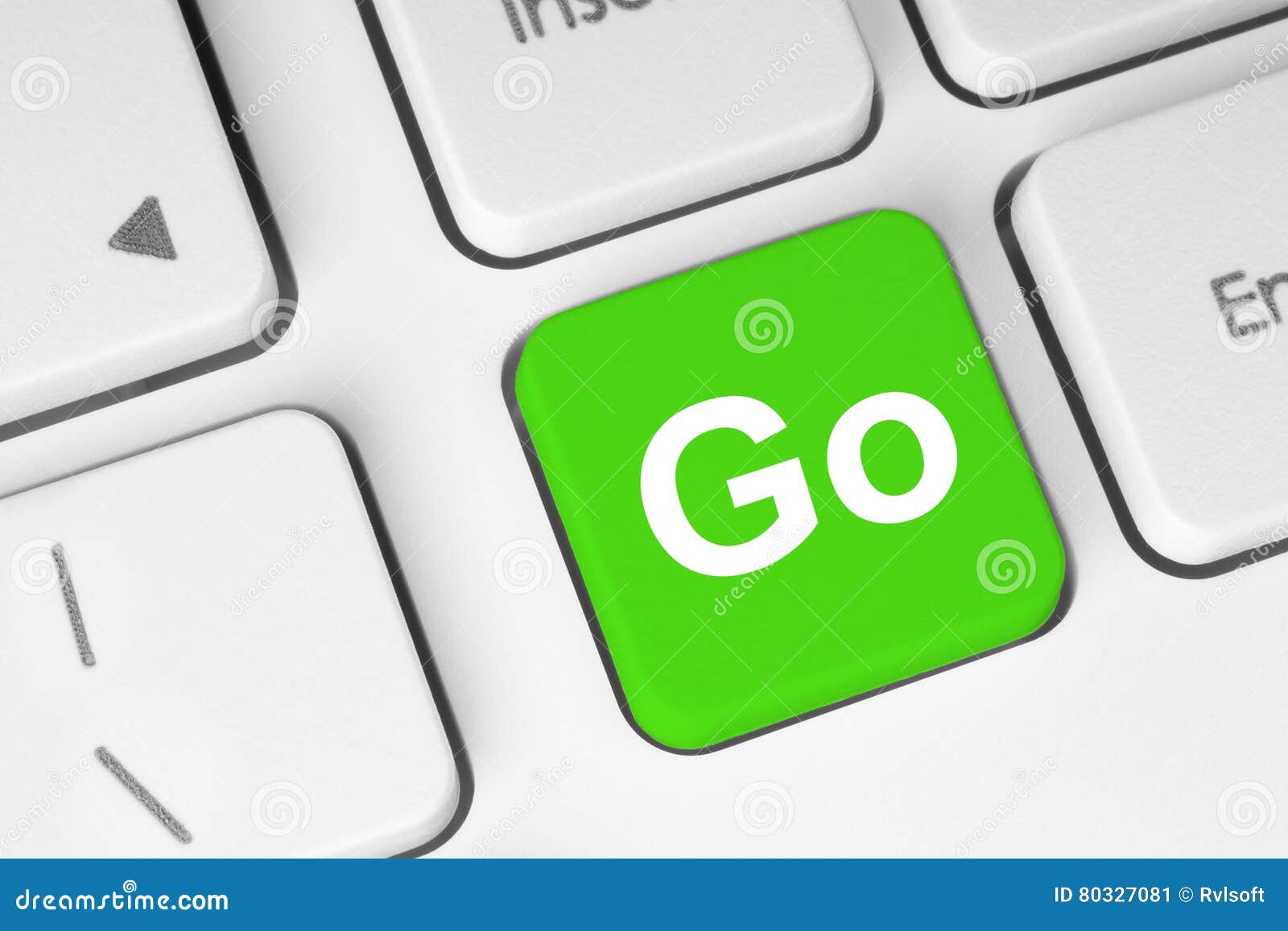 Go Green Button on Keyboard Stock Image - Image of movement, increase ...