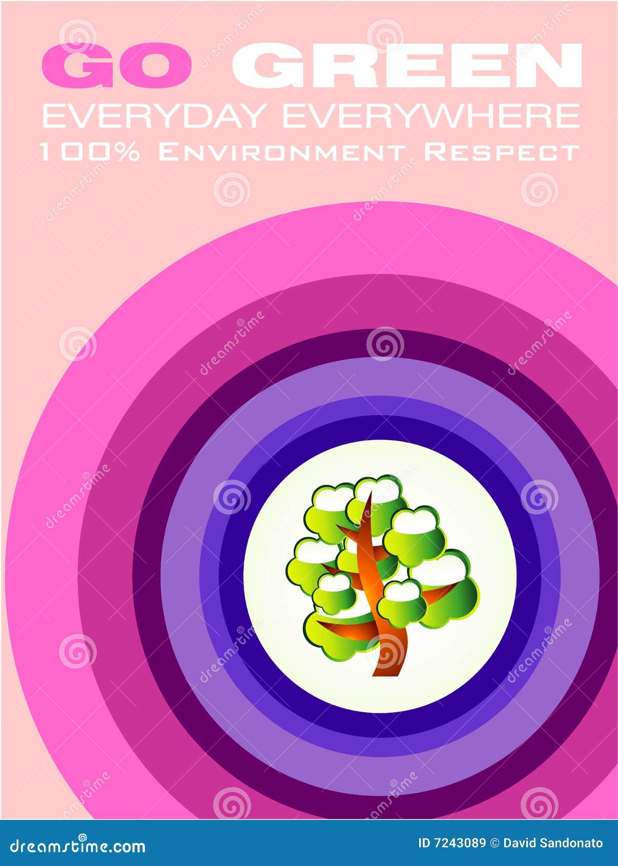 Go Green Card Template stock vector. Illustration of isolated - 7243089