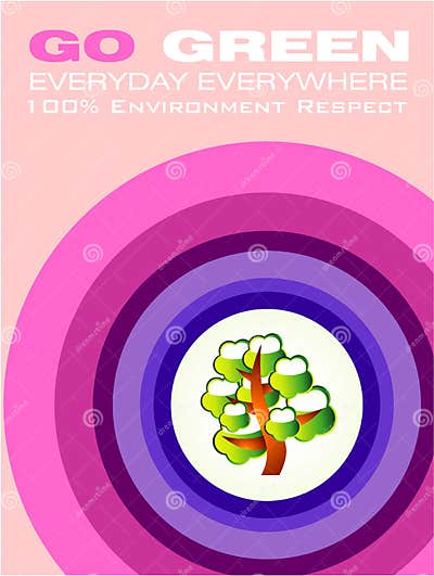 Go Green Card Template stock vector. Illustration of isolated - 7243089