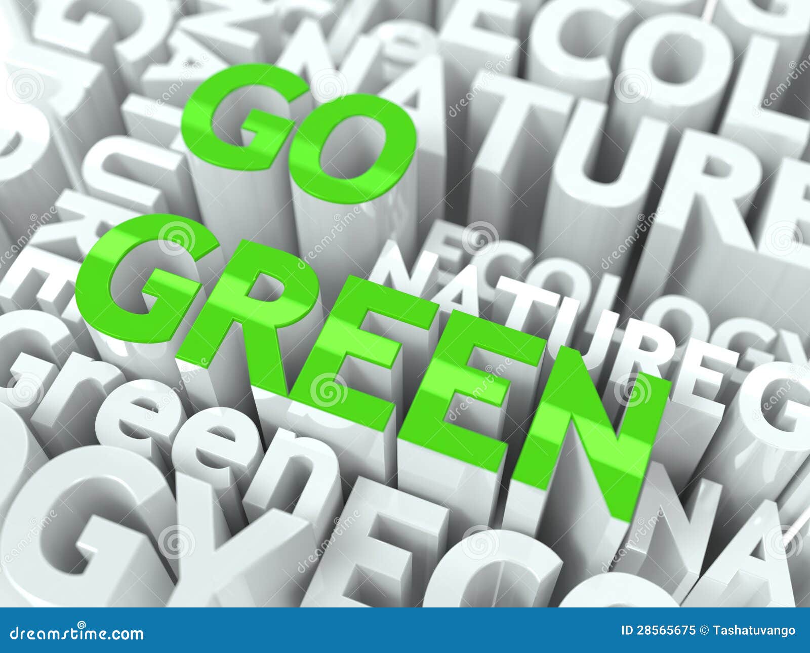 Go Green Concept. stock illustration. Illustration of conservation ...