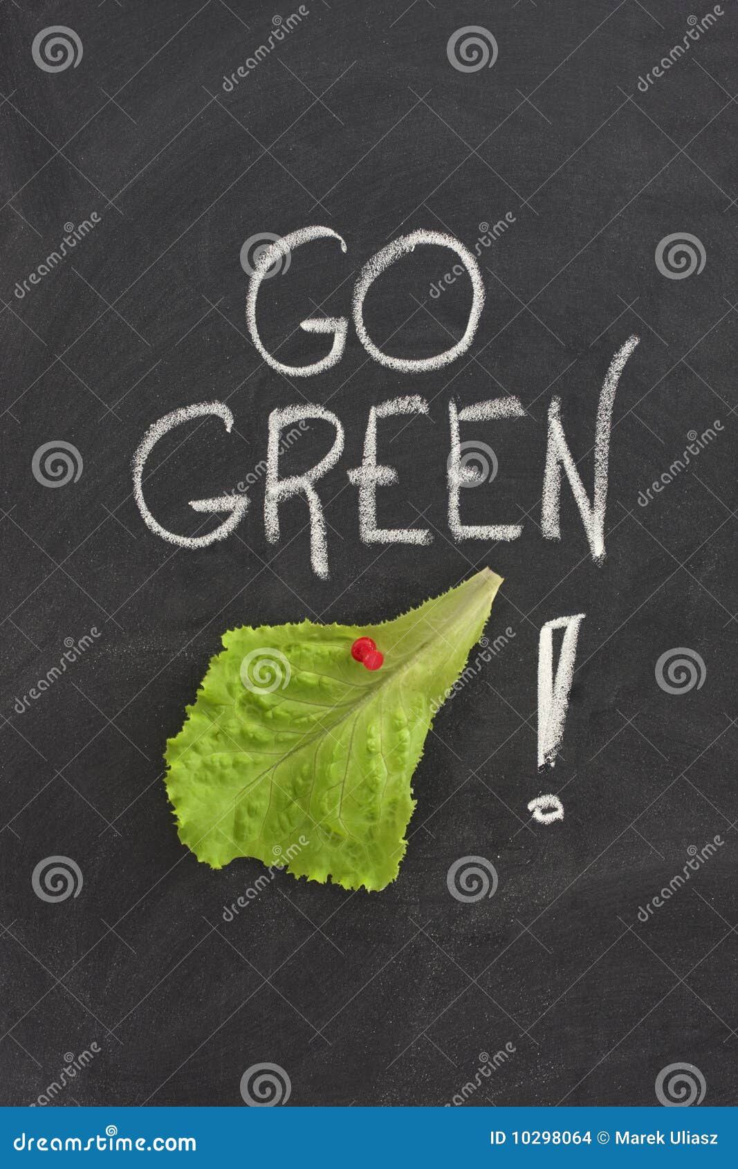 Go Green Concept on Blackboard Stock Photo - Image of white, vertical ...