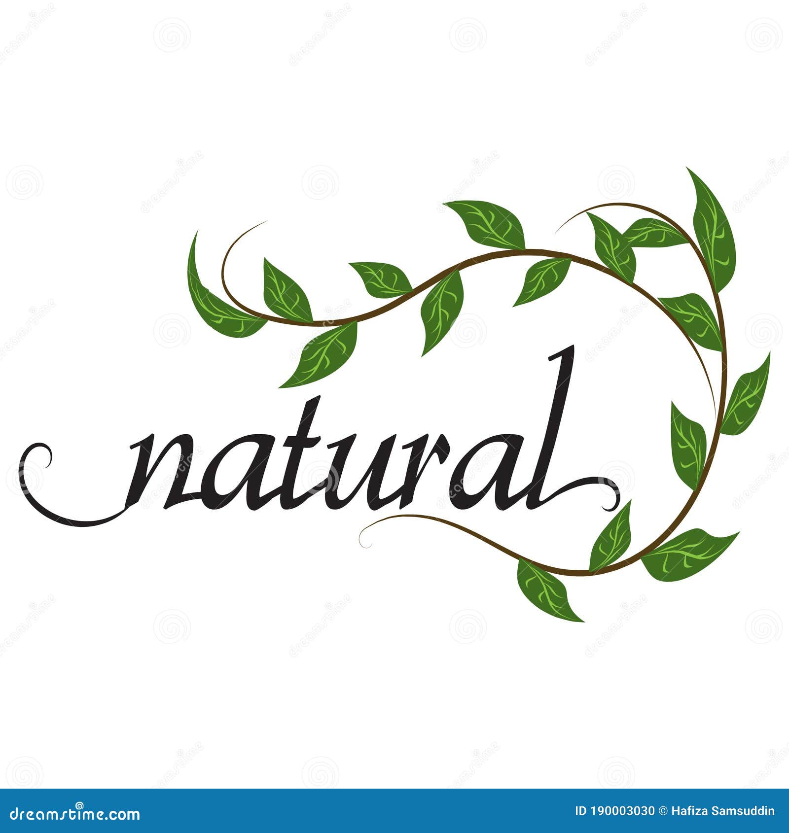 Go Green Concept with Natural Word. Vector Illustration Decorative ...