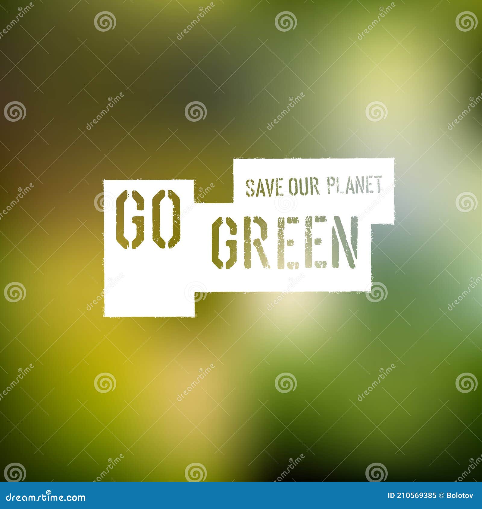 Go Green Concept Poster stock vector. Illustration of green - 210569385