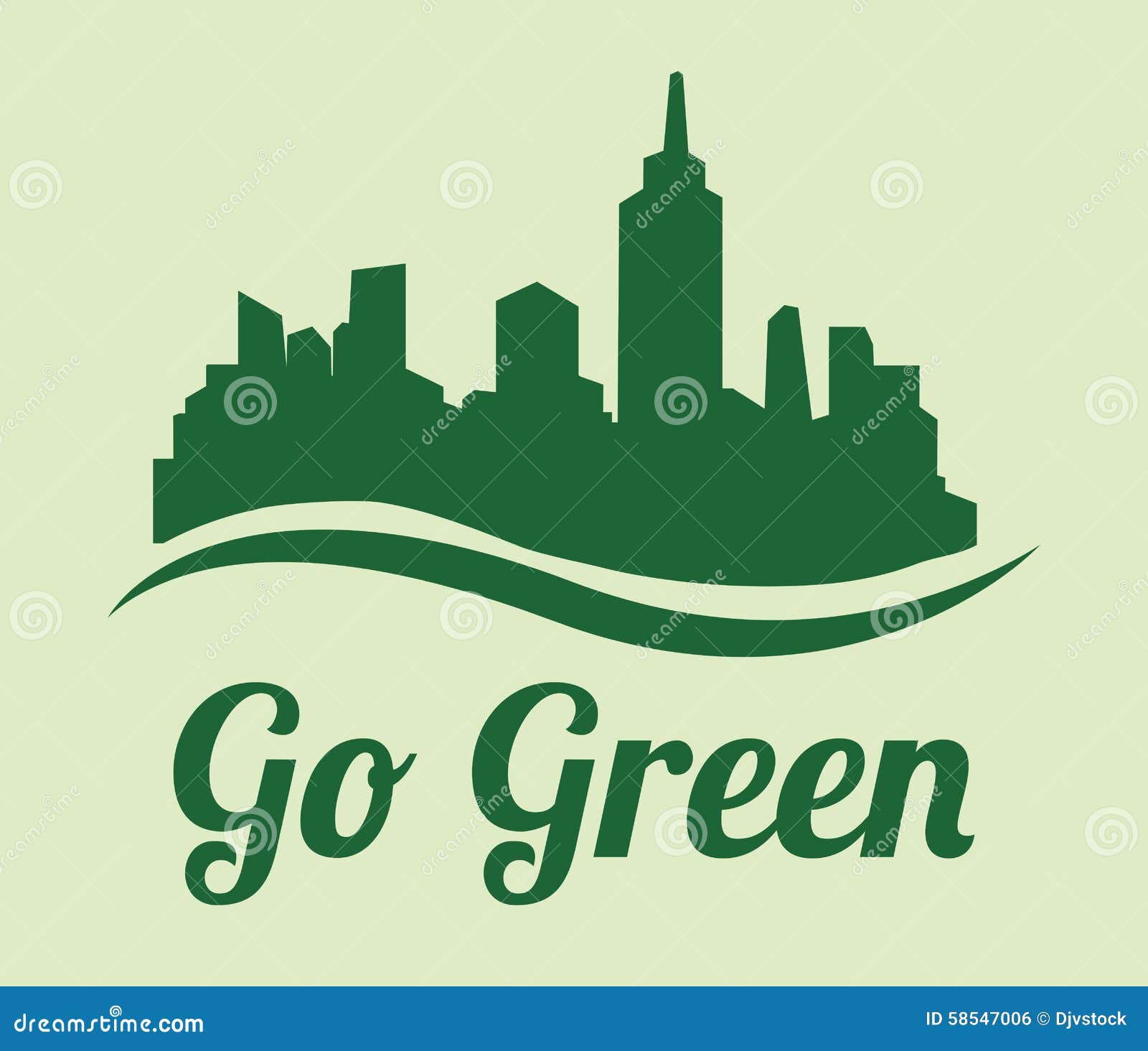 Go green design stock vector. Illustration of mind, urban - 58547006