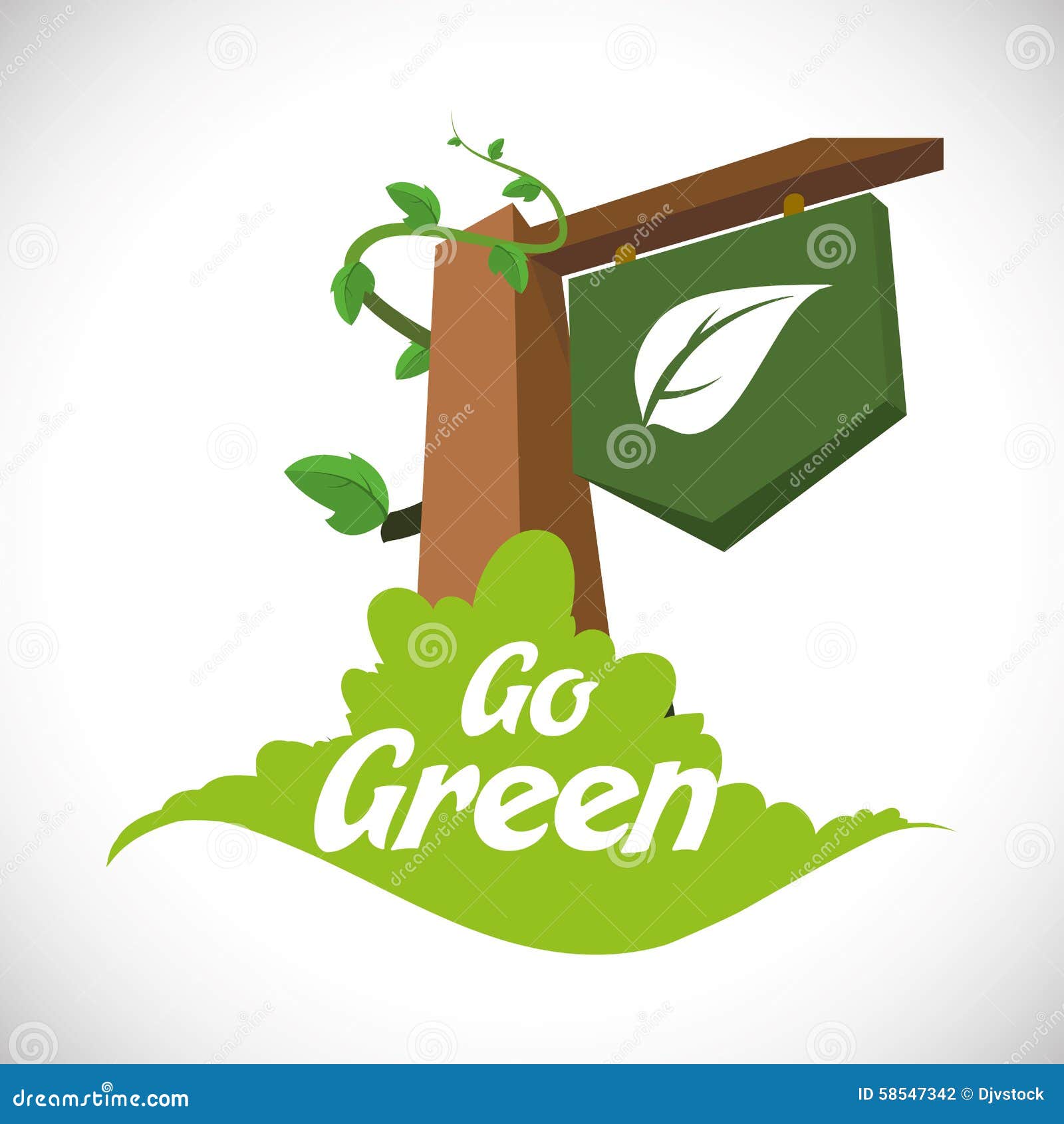Go green design stock vector. Illustration of renewable - 58547342