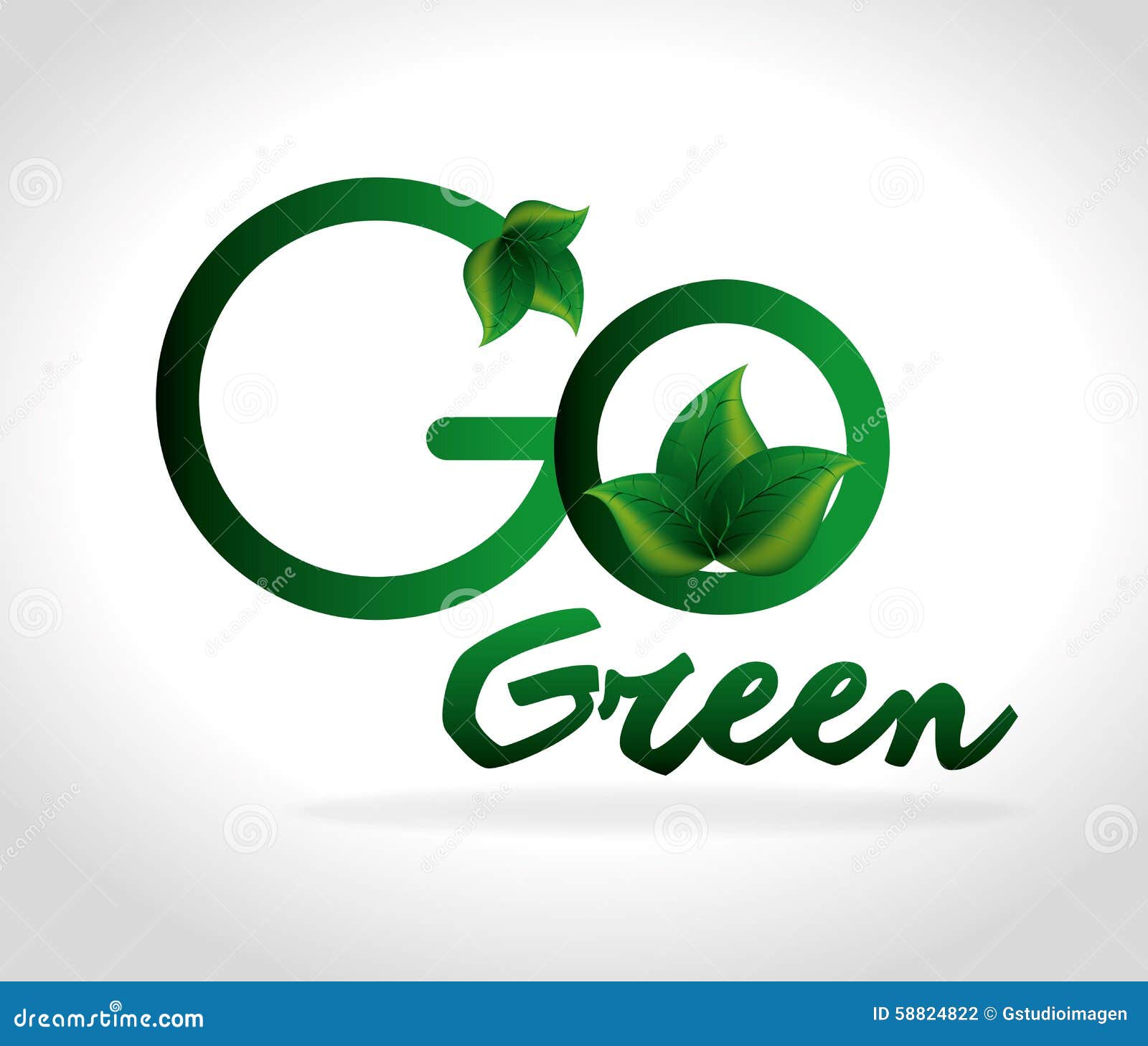 Go green design. stock vector. Illustration of ecology - 58824822