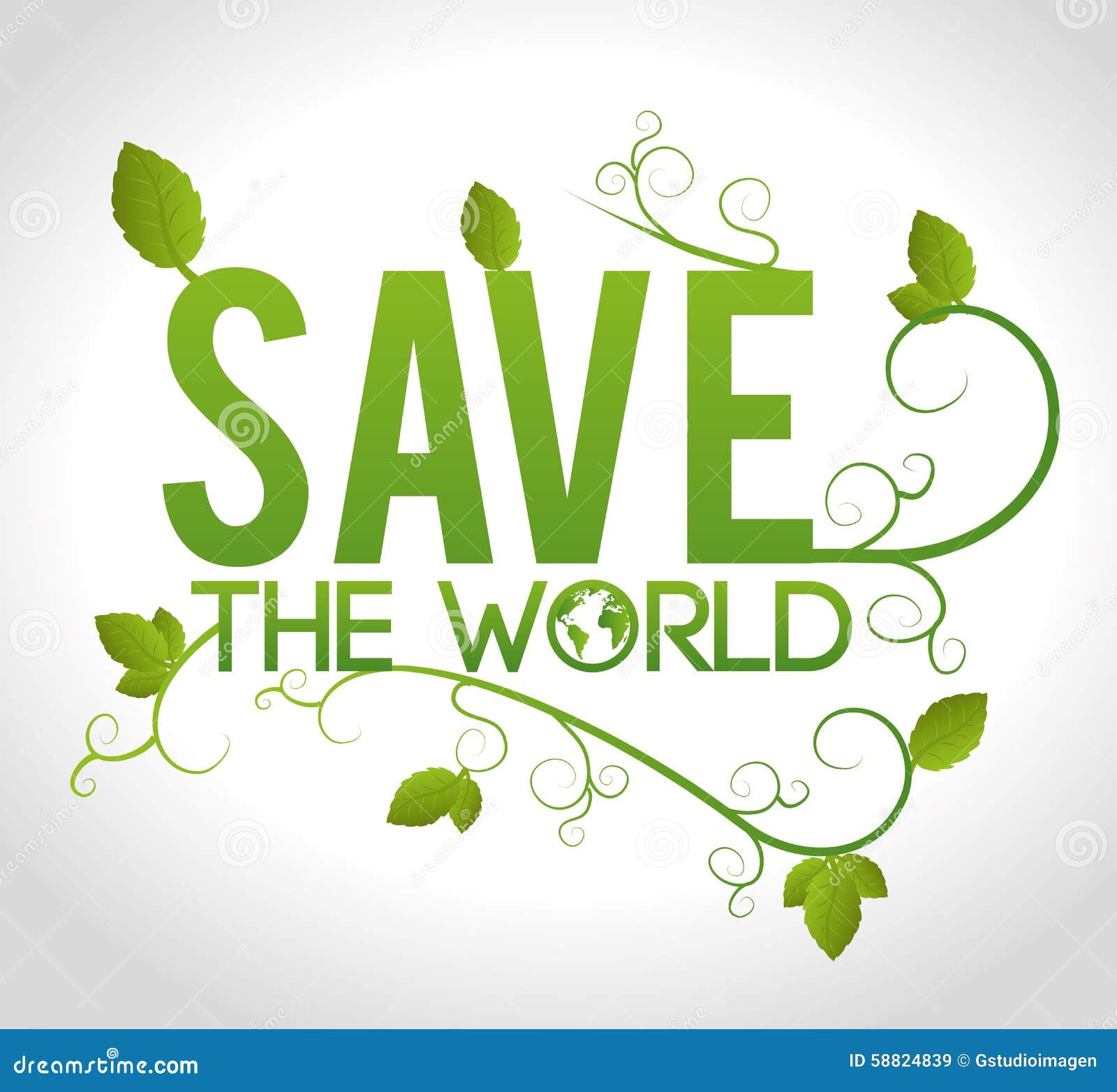 Go green design. stock vector. Illustration of green - 58824839