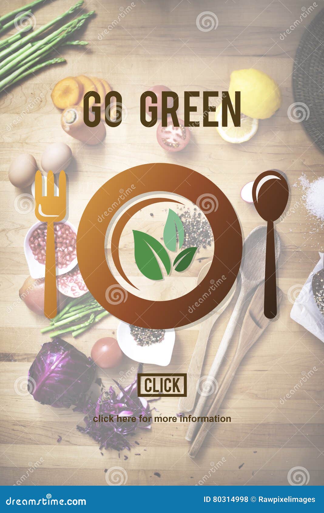Go Green Eat Diet Vegetables Vegetarian Website Concept Stock Photo ...