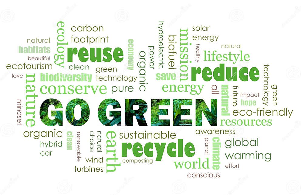 Go Green Eco Friendly Concept Stock Illustration - Illustration of ...