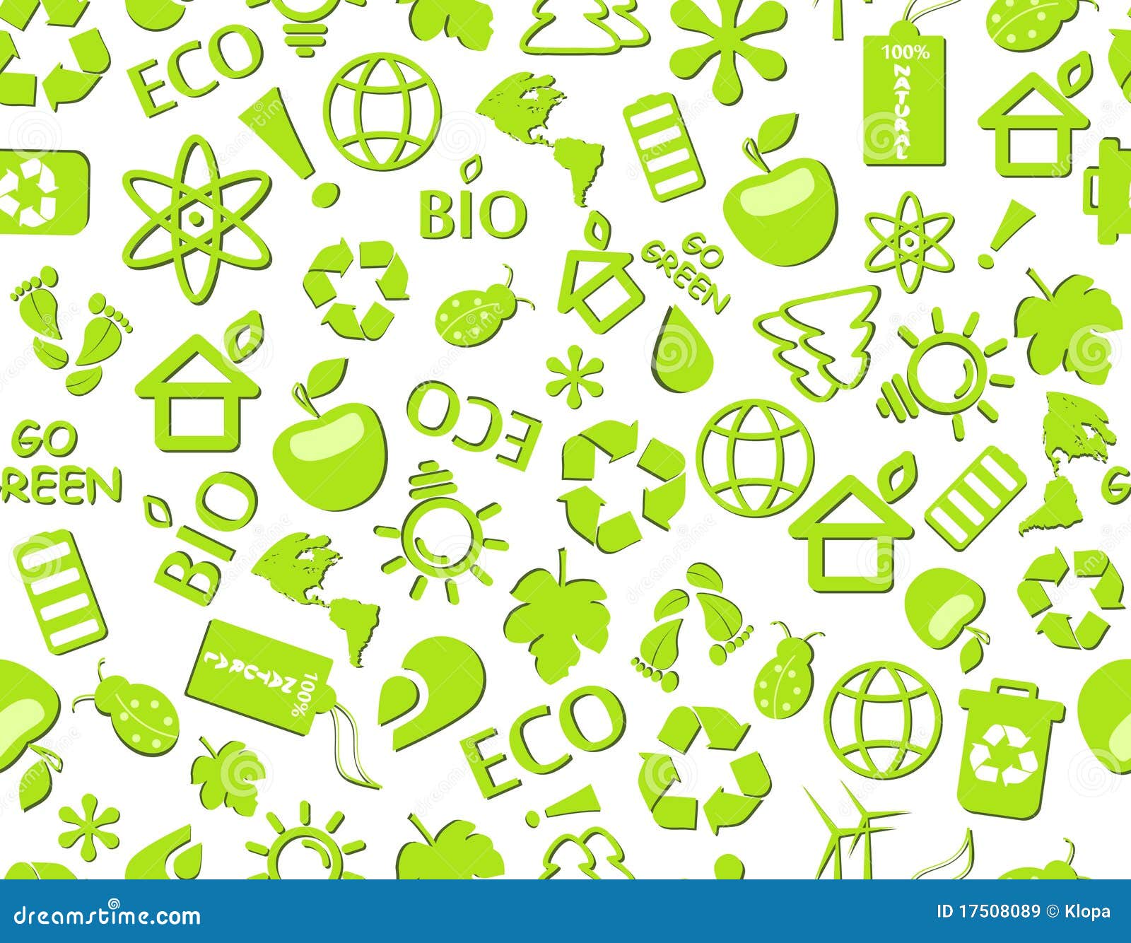 Go Green Eco Seamless Pattern Stock Vector - Illustration of graphic ...