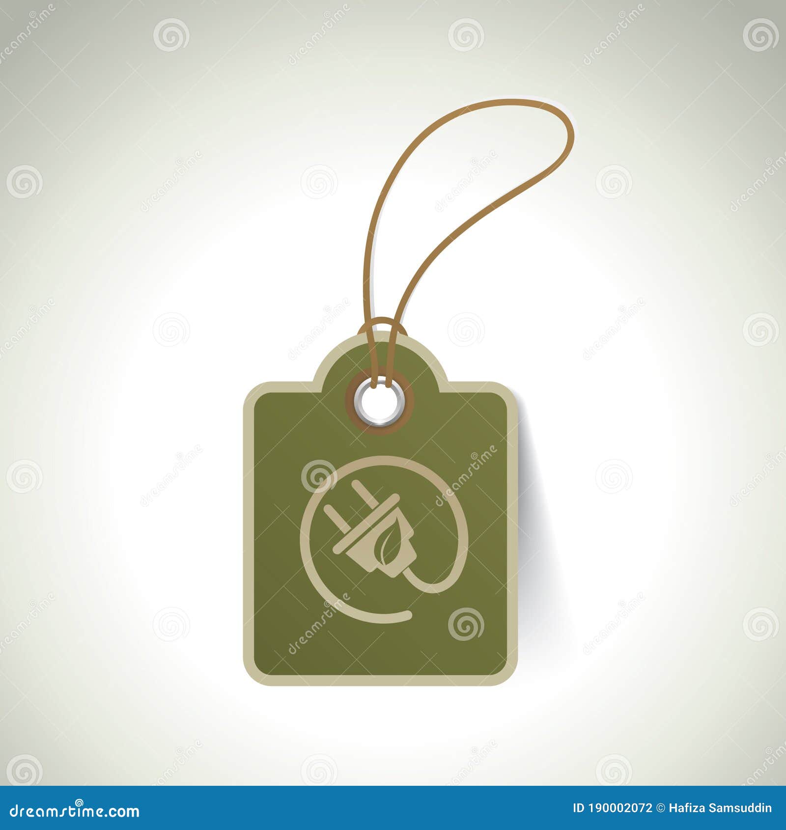 Go Green Energy Tag Design. Vector Illustration Decorative Design Stock ...