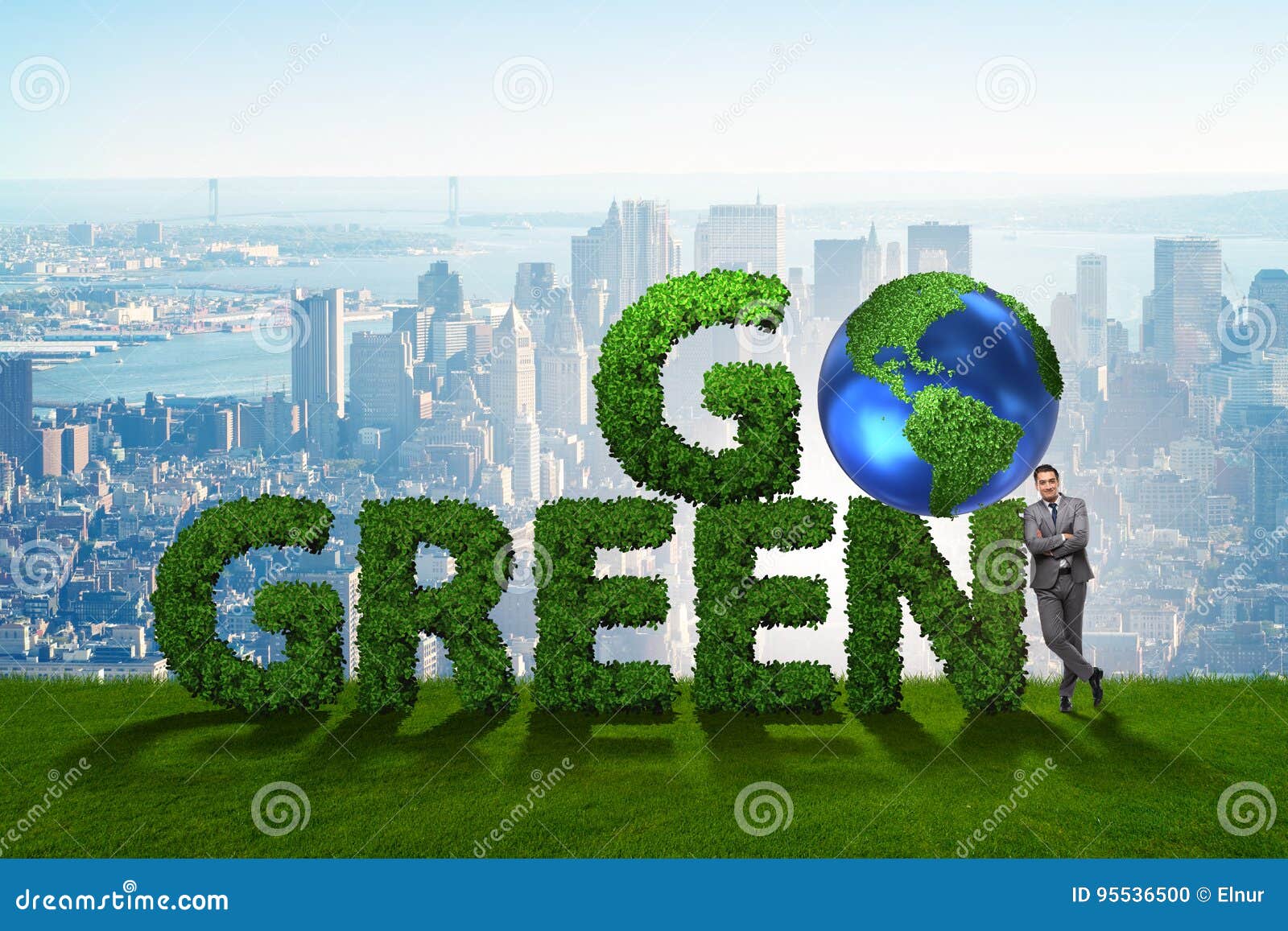 The Go Green Environmental Concept with Letters Stock Photo - Image of ...