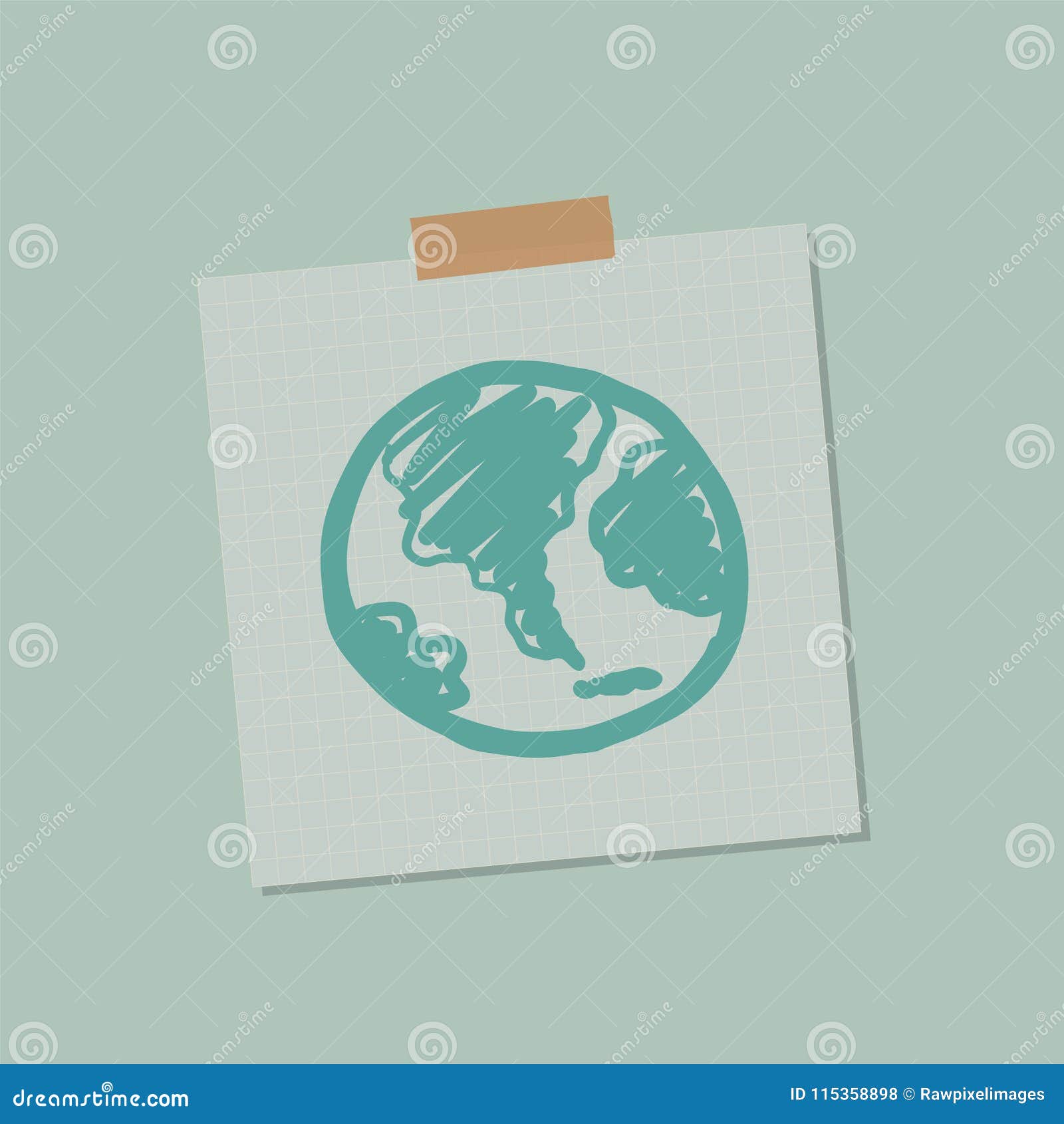 Go Green Global Note Illustration Stock Illustration - Illustration of ...