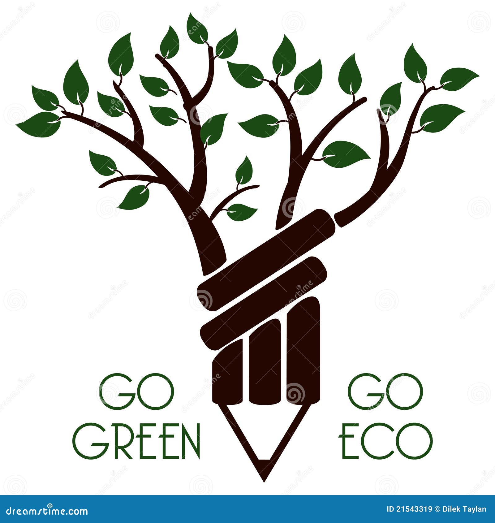 Go green go eco stock vector. Illustration of vector - 21543319