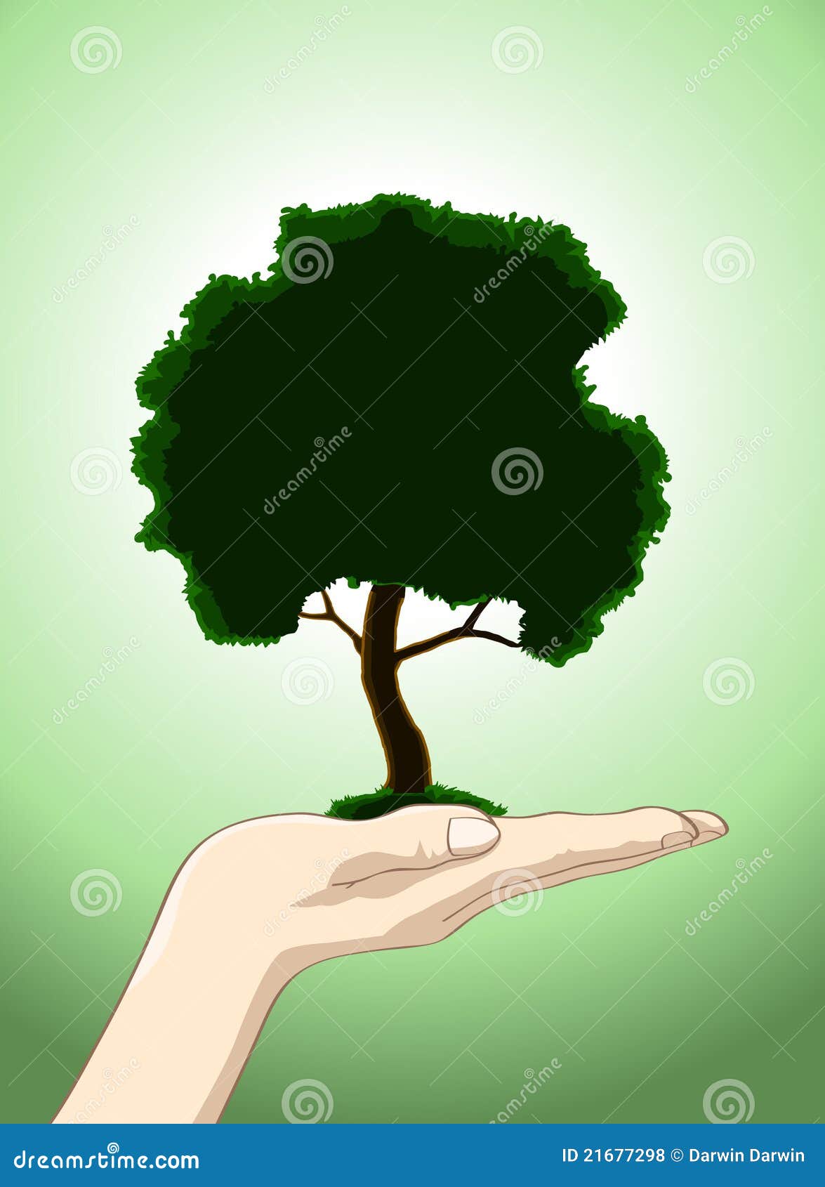 Go Green Hand stock vector. Illustration of symbol, friendly - 21677298