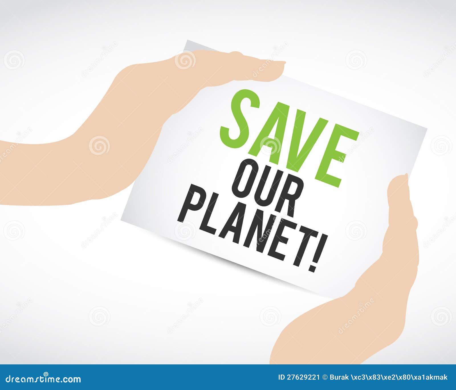 Go green hand stock vector. Illustration of health, reduce - 27629221