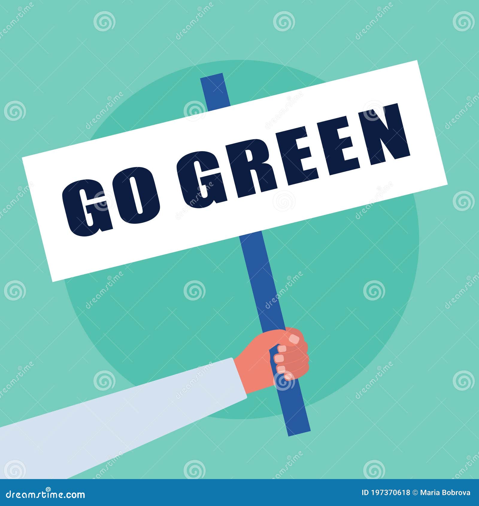 Go Green stock vector. Illustration of green, plant - 197370618
