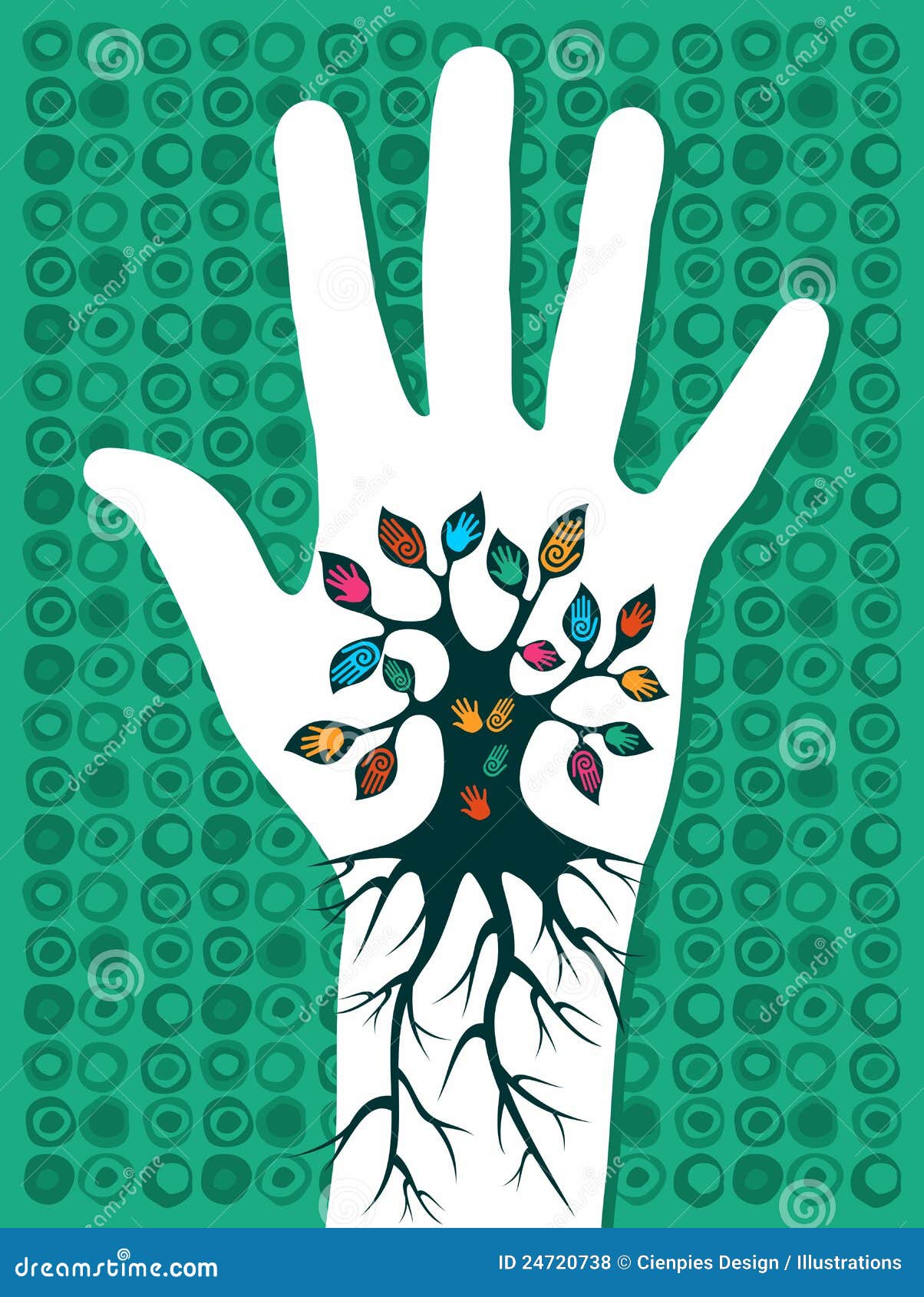 Go green hand tree stock vector. Illustration of hands - 24720738